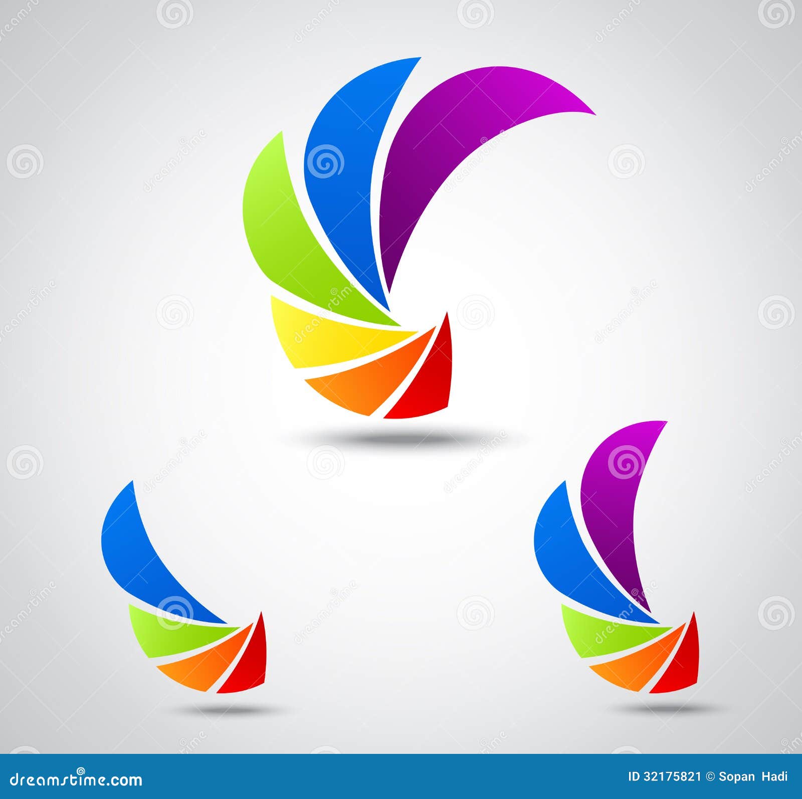 Fissi L'affare Di Logo. Otturatore Variopinto Illustrazione Vettoriale ...