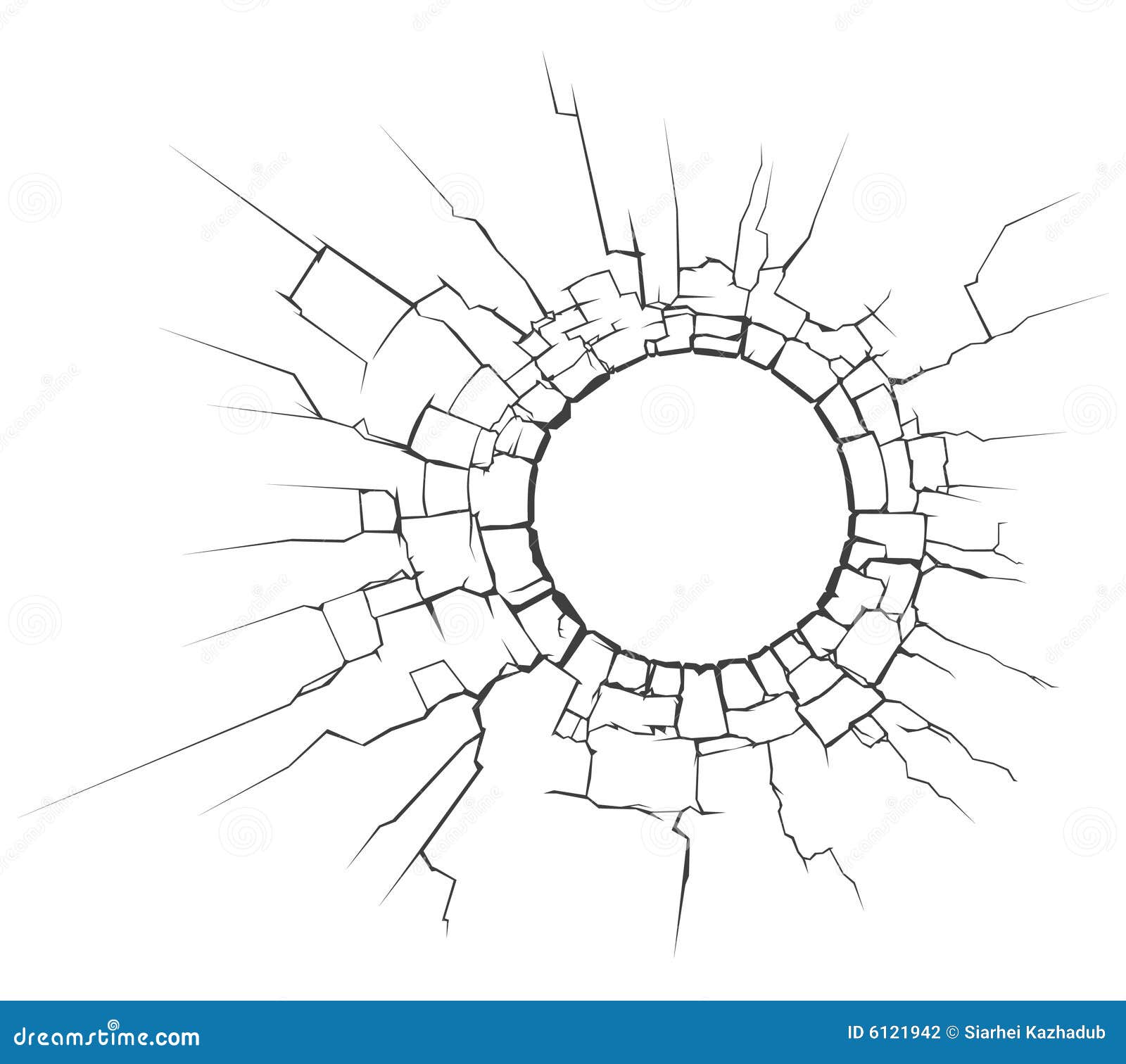 Fissure de cercle illustration de vecteur. Illustration du ...