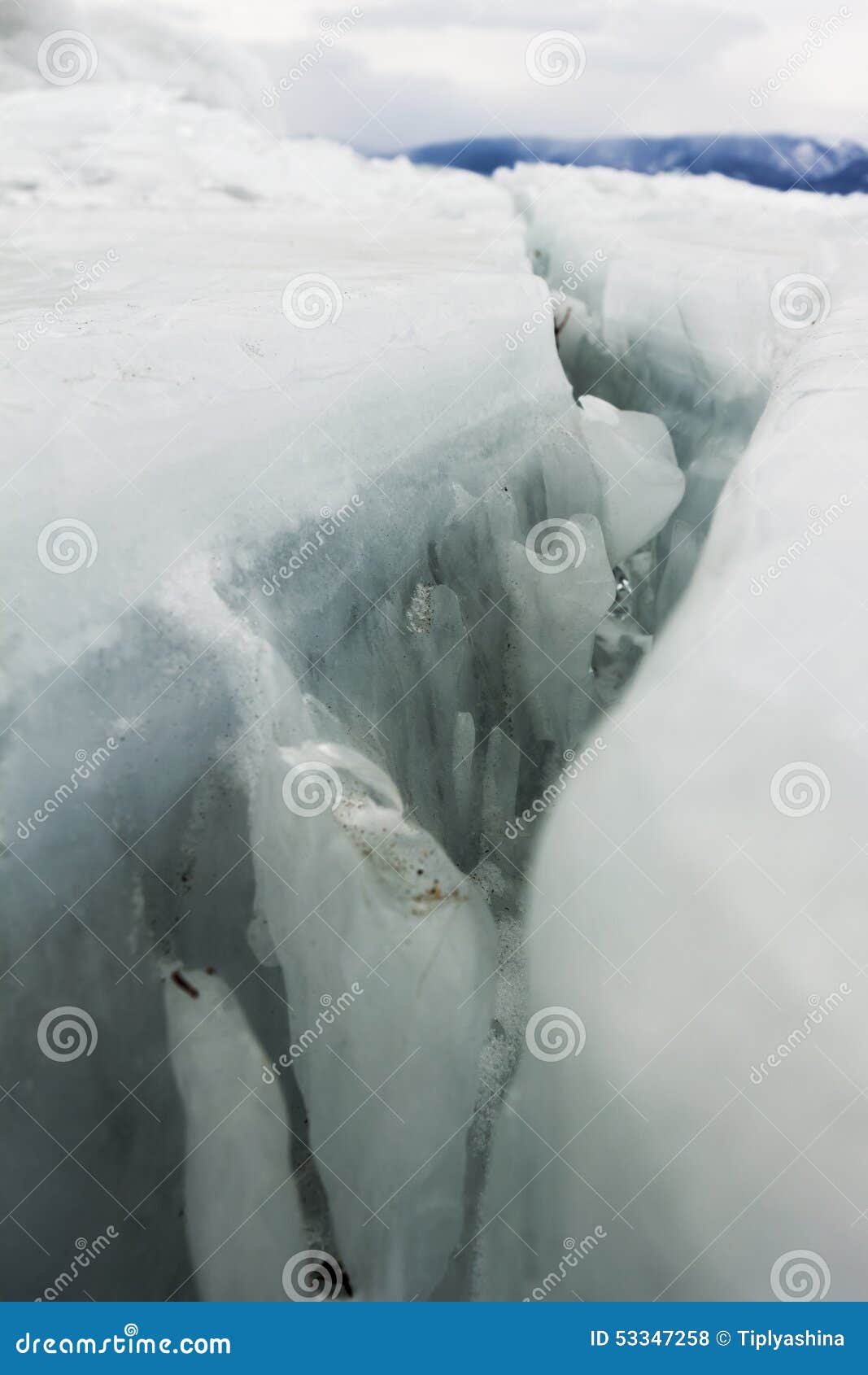 Fissure on the ice stock photo. Image of freeze, cool - 53347258