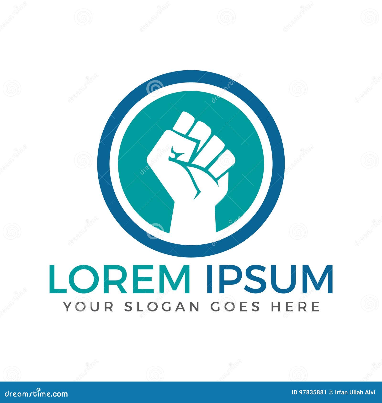 Fist Abstract Vector Logo Design. Stock Illustration - Illustration of ...