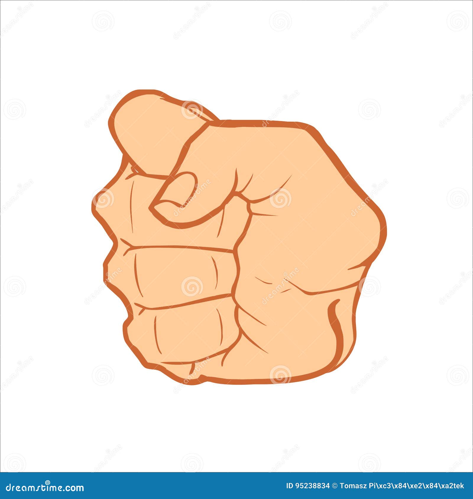 Fist stock illustration. Illustration of stroke, force - 95238834