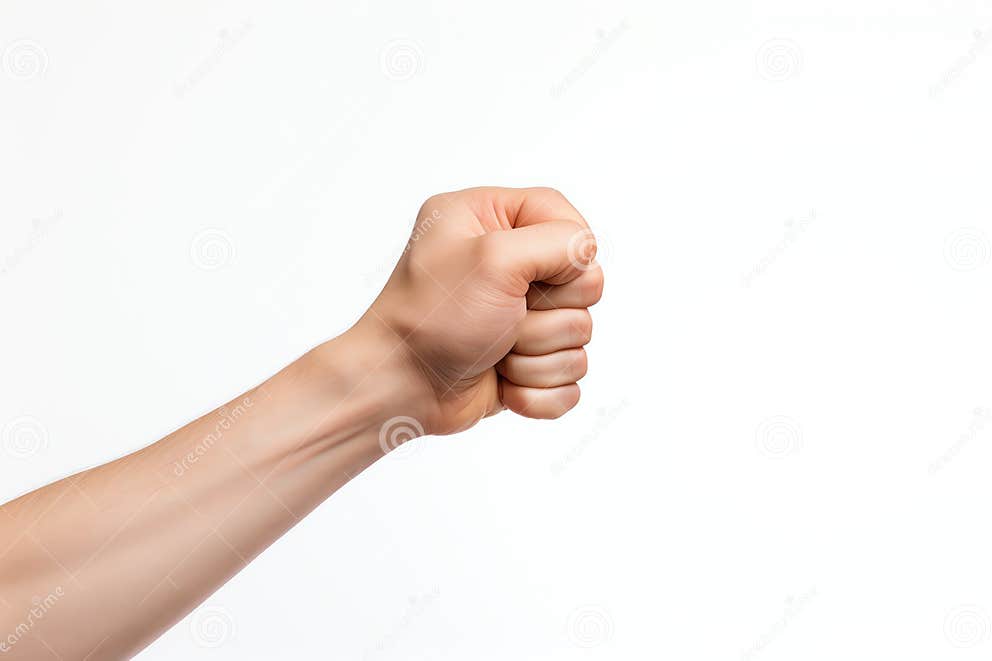 Fist Bump Hand Gesture on White Background Stock Illustration ...