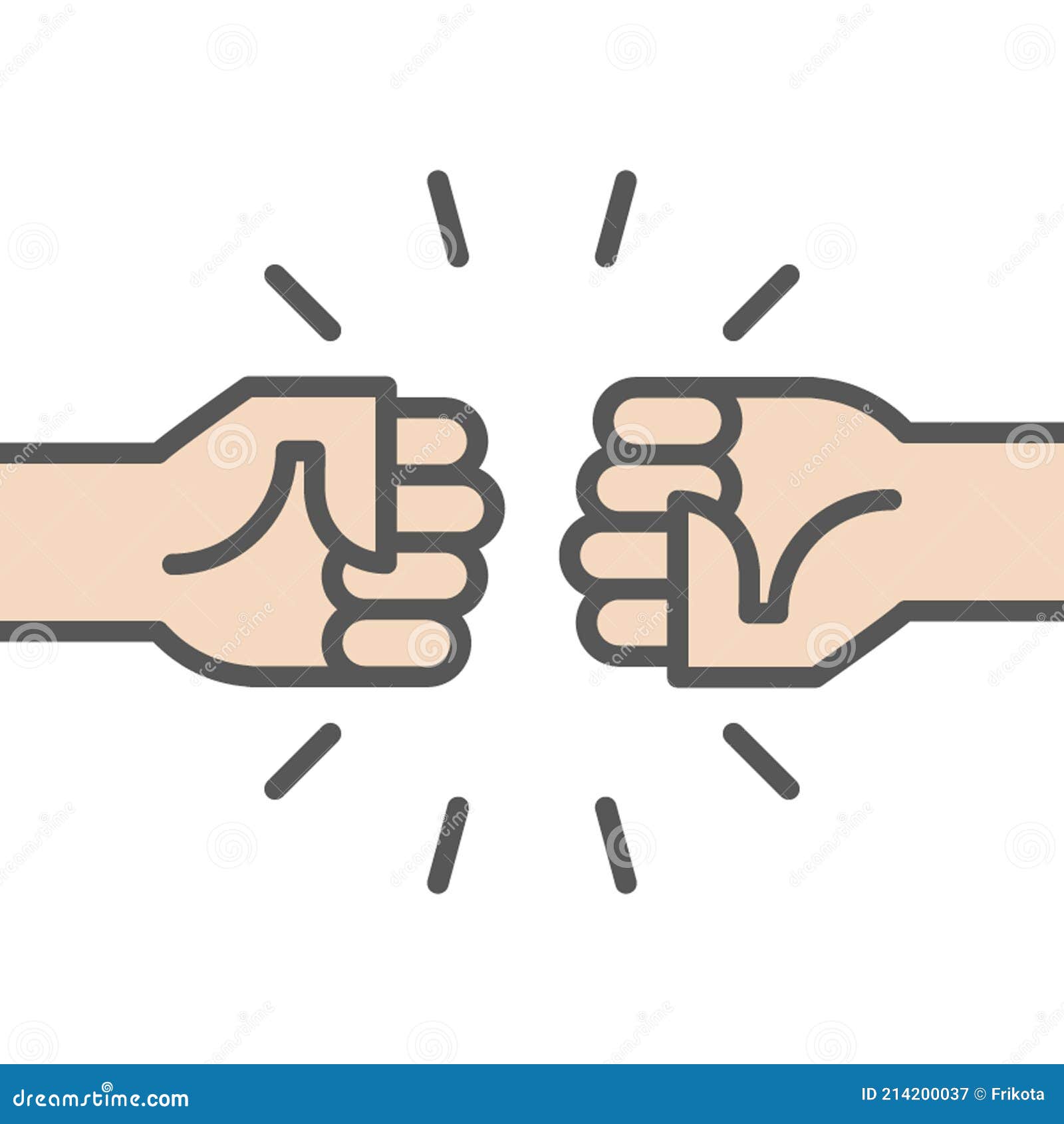 Fist Bump Icon. Two Fists Punching. Vector Illustration, Flat Design ...