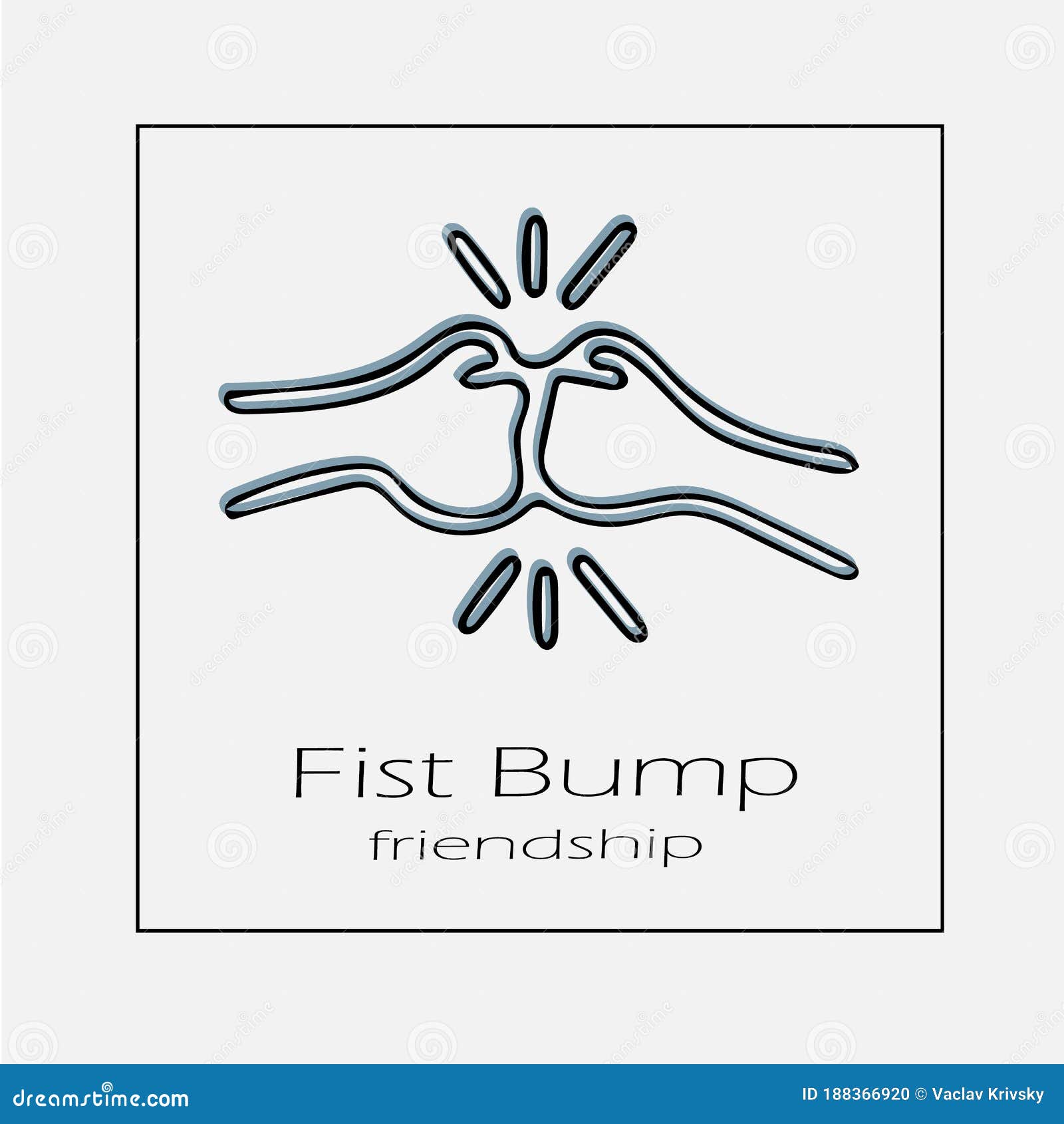 Fist Bump Sign Vector Icon Eps 10. Simple Isolated Outline Illustration ...