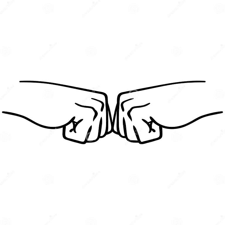 Fist Bump Vector Eps Hand Drawn, Vector, Eps, Logo, Icon, Crafteroks ...
