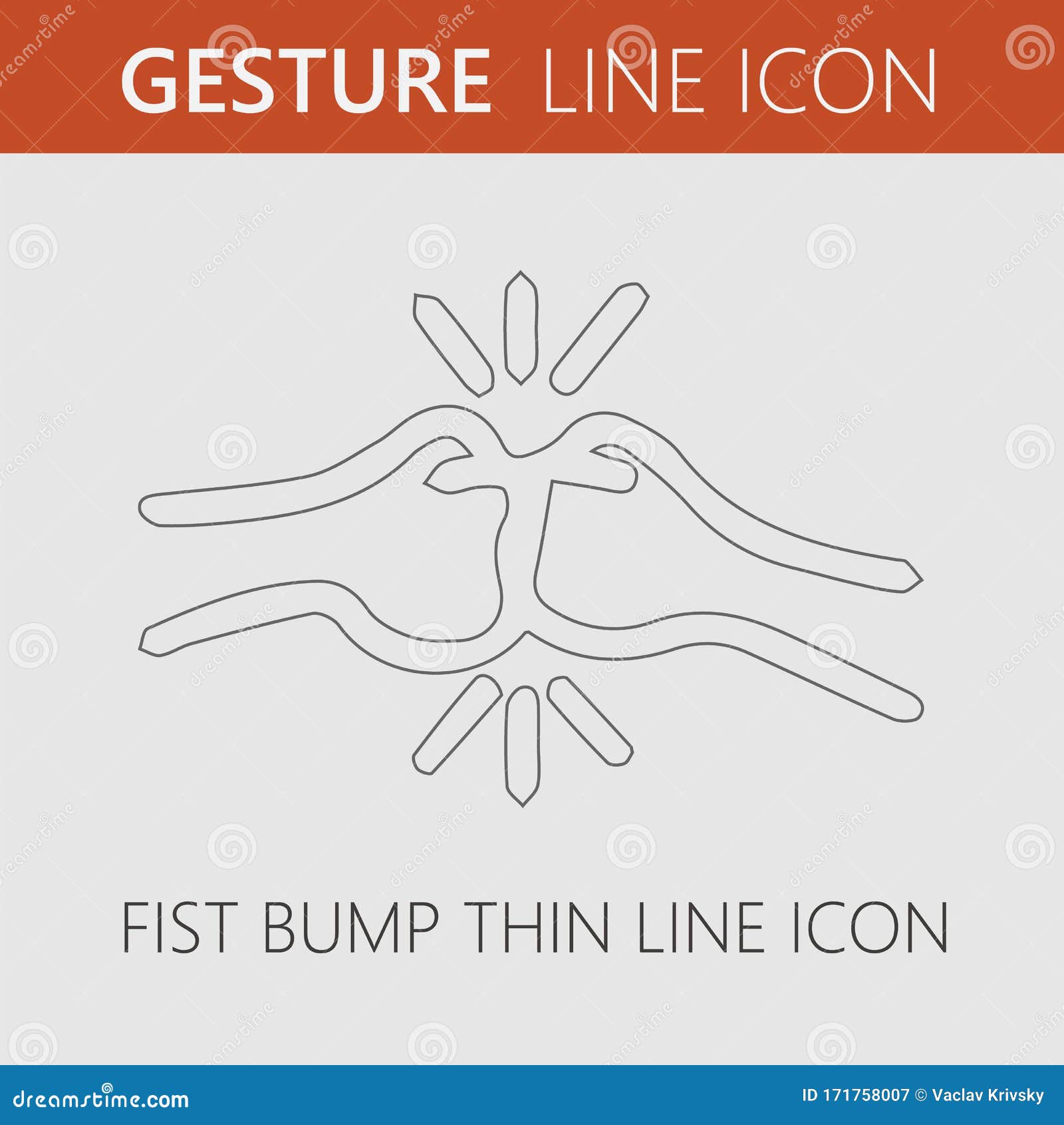 Fist bump vector icon stock vector. Illustration of bump - 171758007