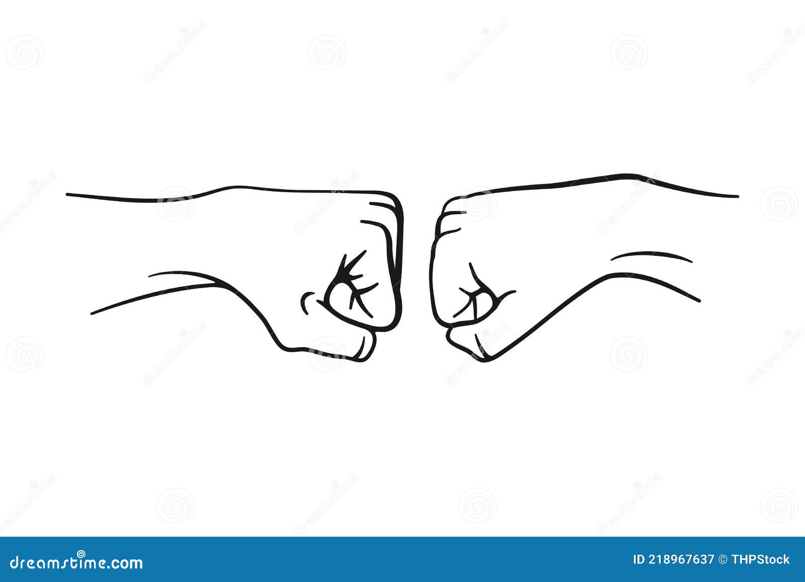 Fist Bump Vector Icon stock vector. Illustration of icon - 218967637