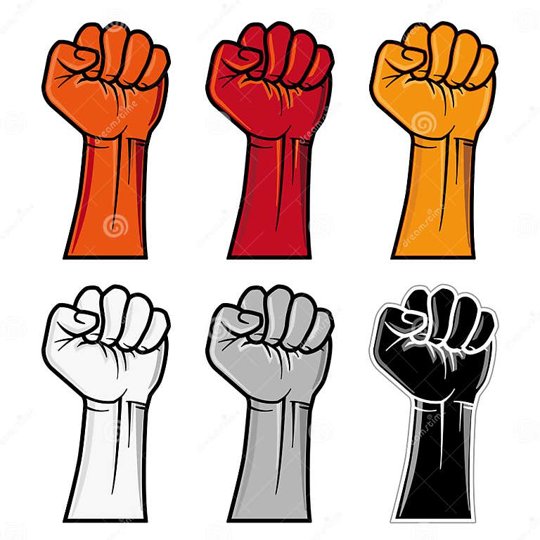 Fist emblem stock vector. Illustration of human, protest - 16172166