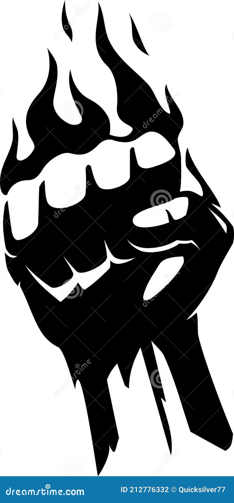 Fist of Fire, Abstract Illustration Calling for Fast Action or Change ...