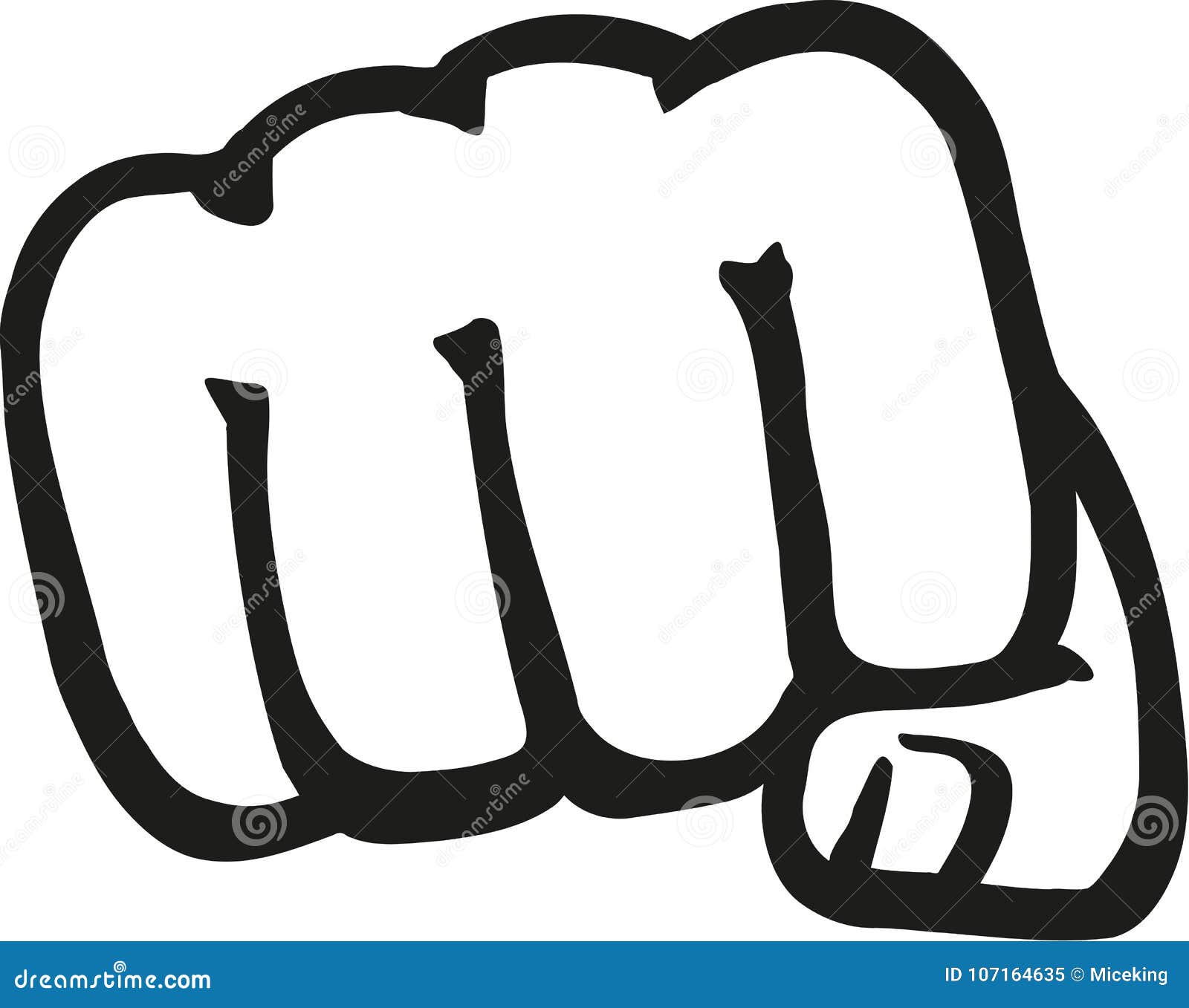 Fist front vector stock vector. Illustration of fist - 107164635