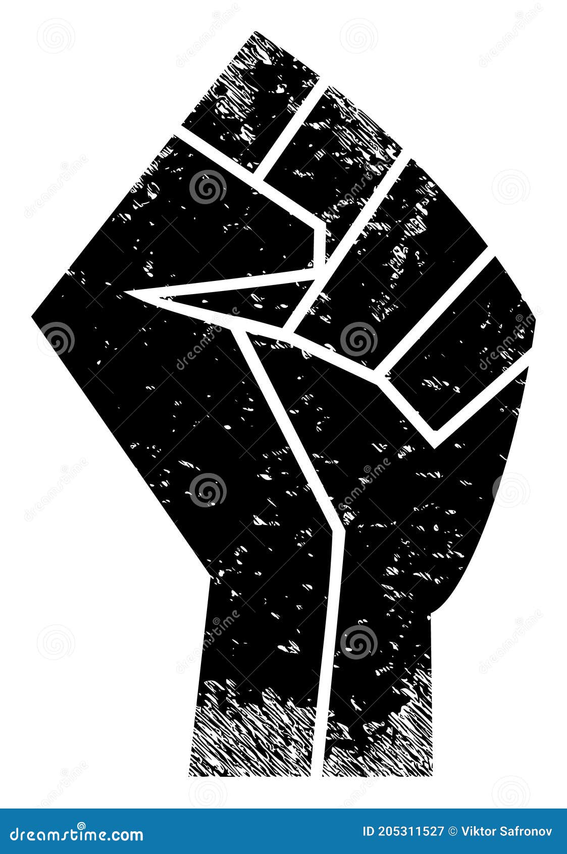 Fist Grunge Icon Symbol stock illustration. Illustration of vector ...