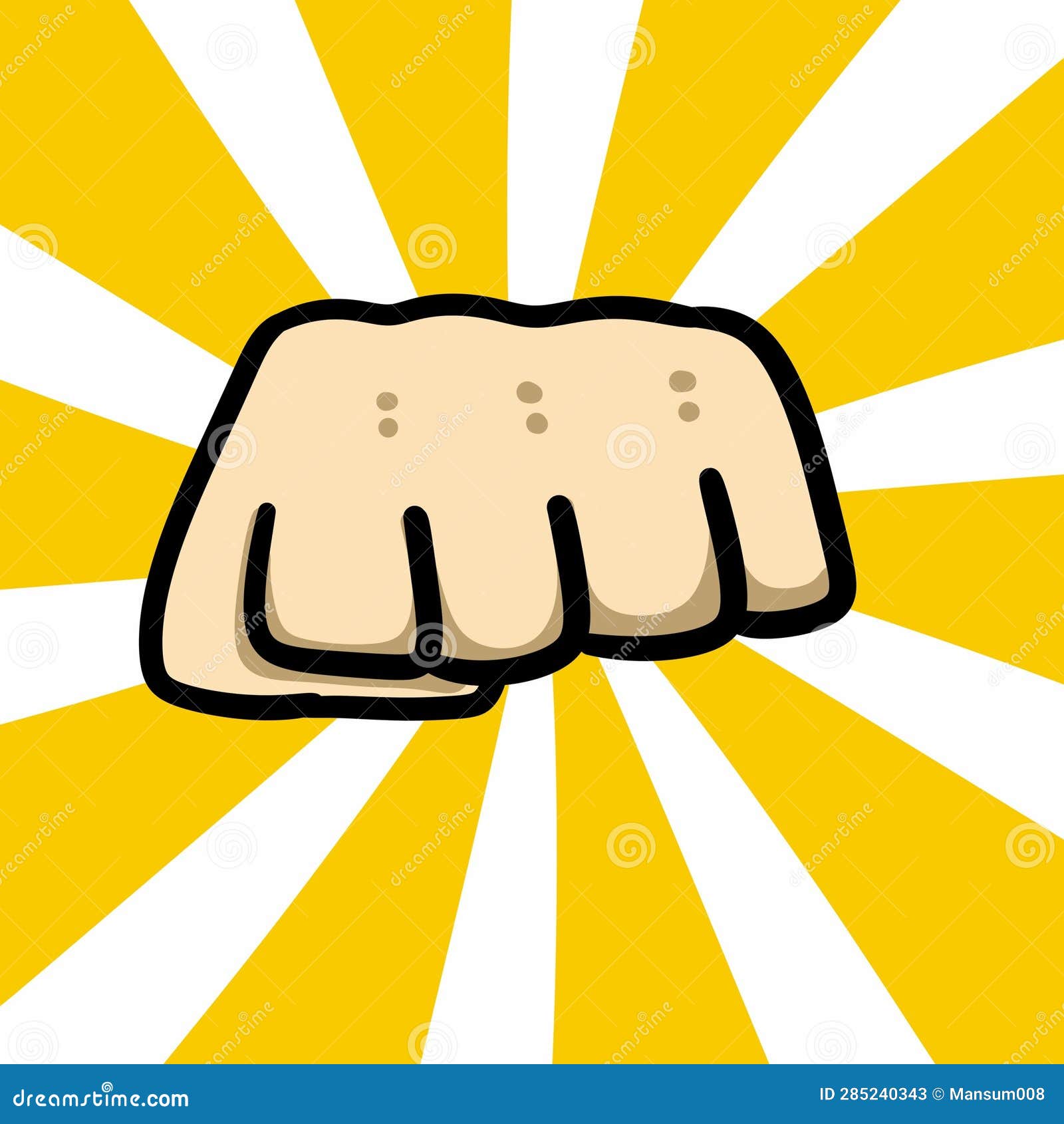 Fist Hand Fight. Fight Cartoon Illustration Stock Illustration ...