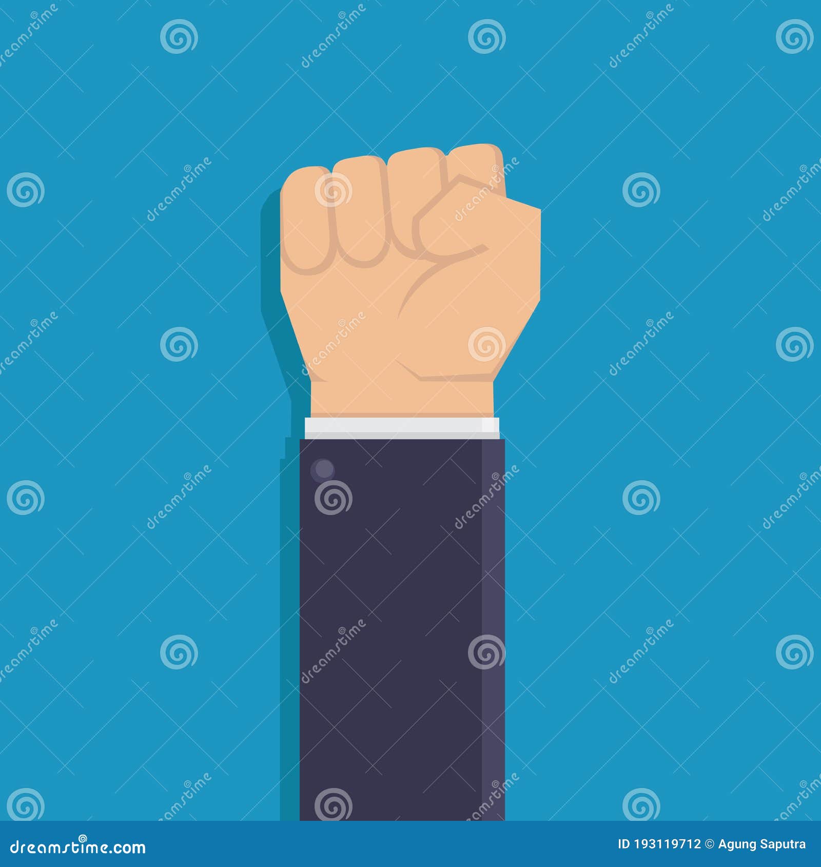Fist hand flat design stock vector. Illustration of concept - 193119712