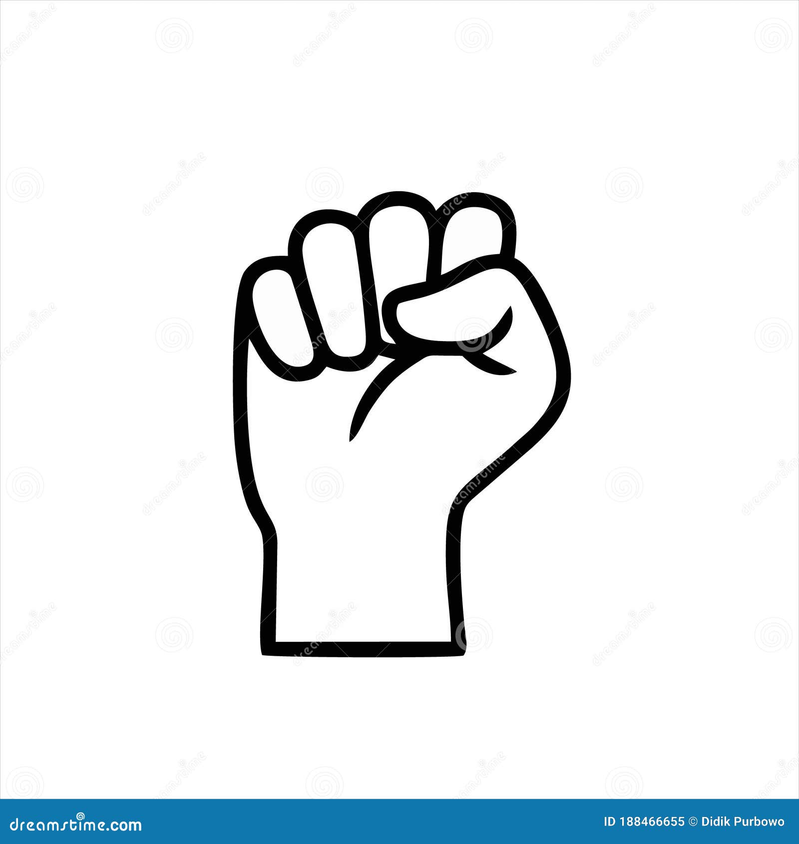Fist Icon Isolated on White Background. Fist Icon in Trendy Design ...