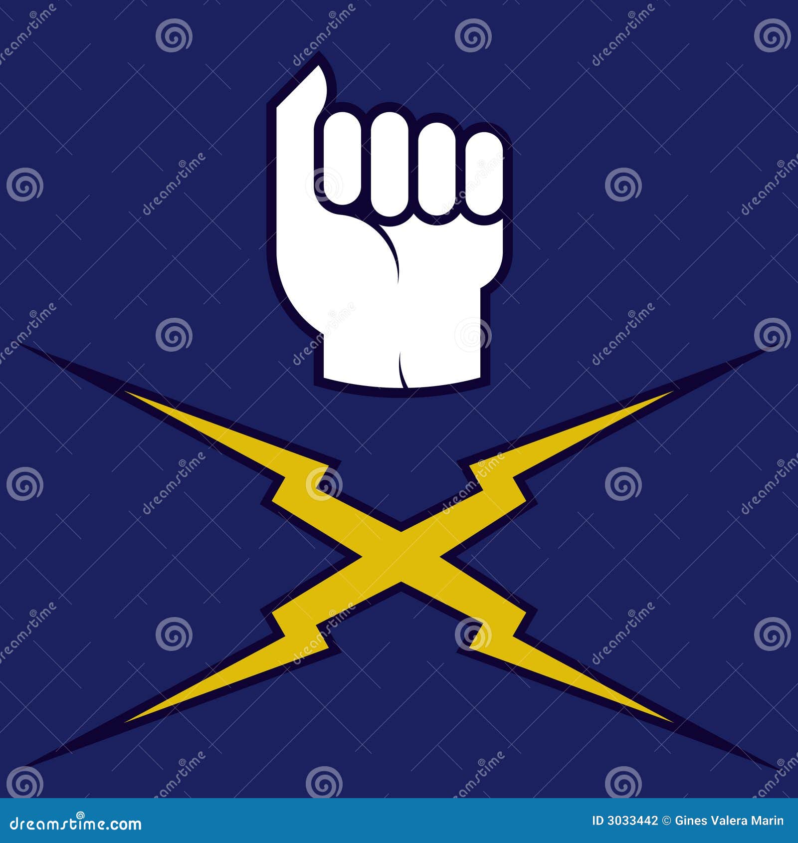 Fist icon (vector) stock vector. Illustration of hand - 3033442