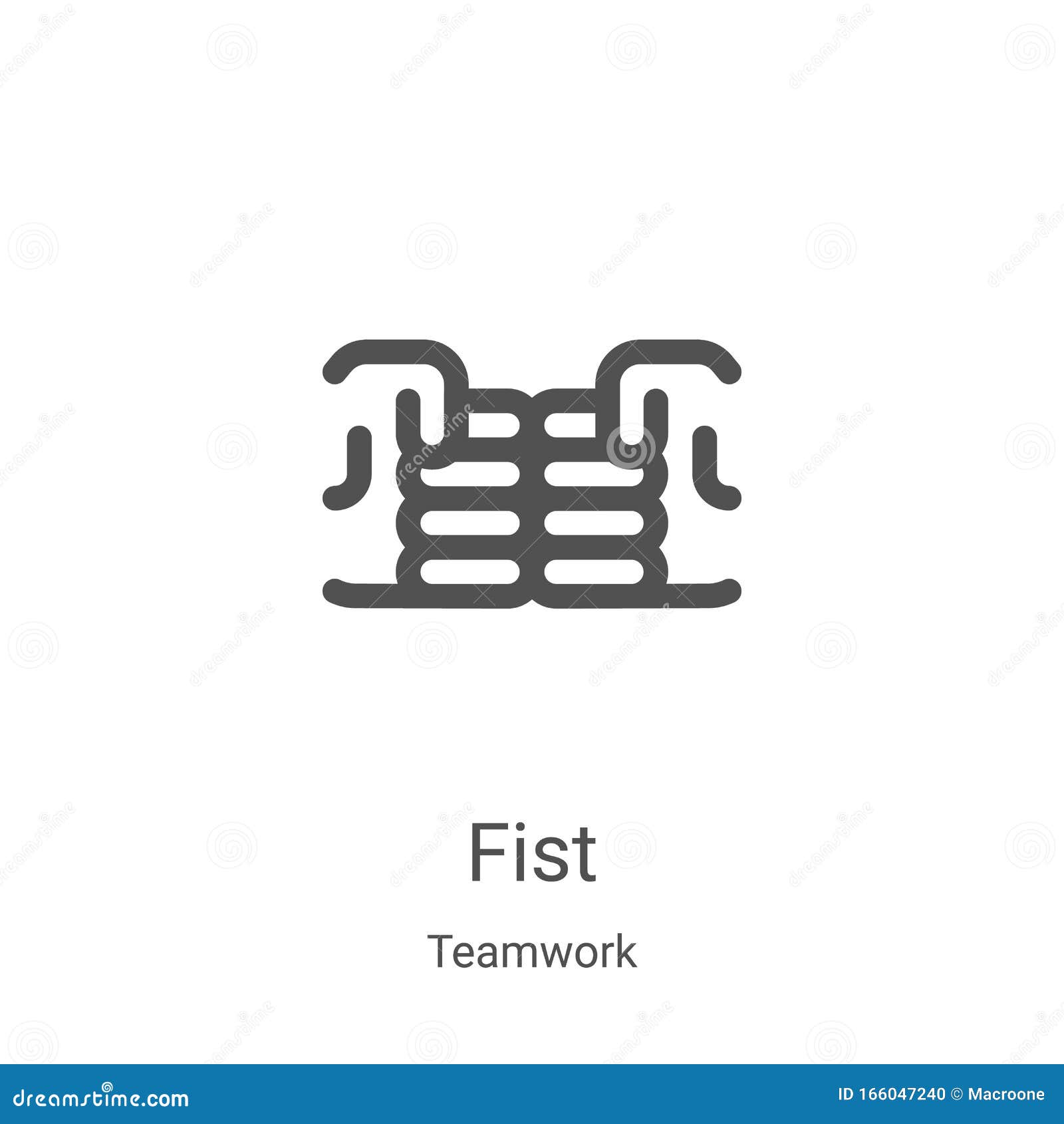 Fist Icon Vector from Teamwork Collection. Thin Line Fist Outline Icon ...