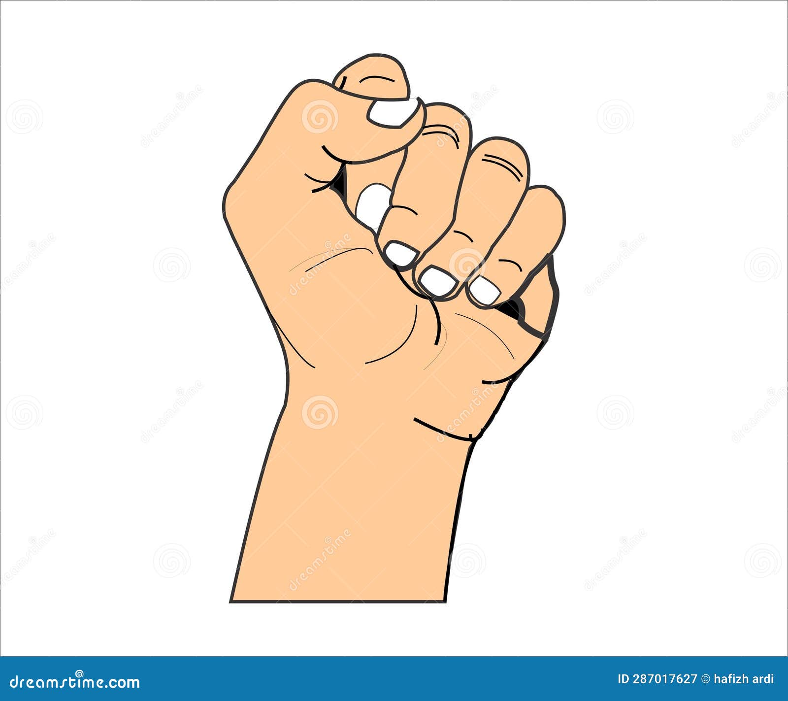 Fist illustration vector stock vector. Illustration of cartoon - 287017627