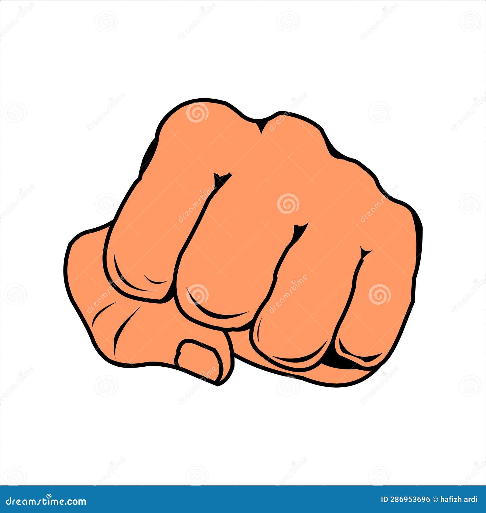 Fist illustration vector stock vector. Illustration of fight - 286953696