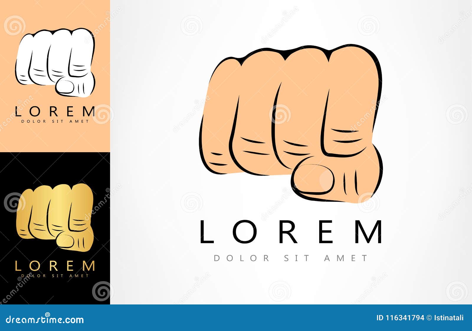 Fist Logo Design, Forward Punch Icon, Martial Arts Concept, Fighting ...