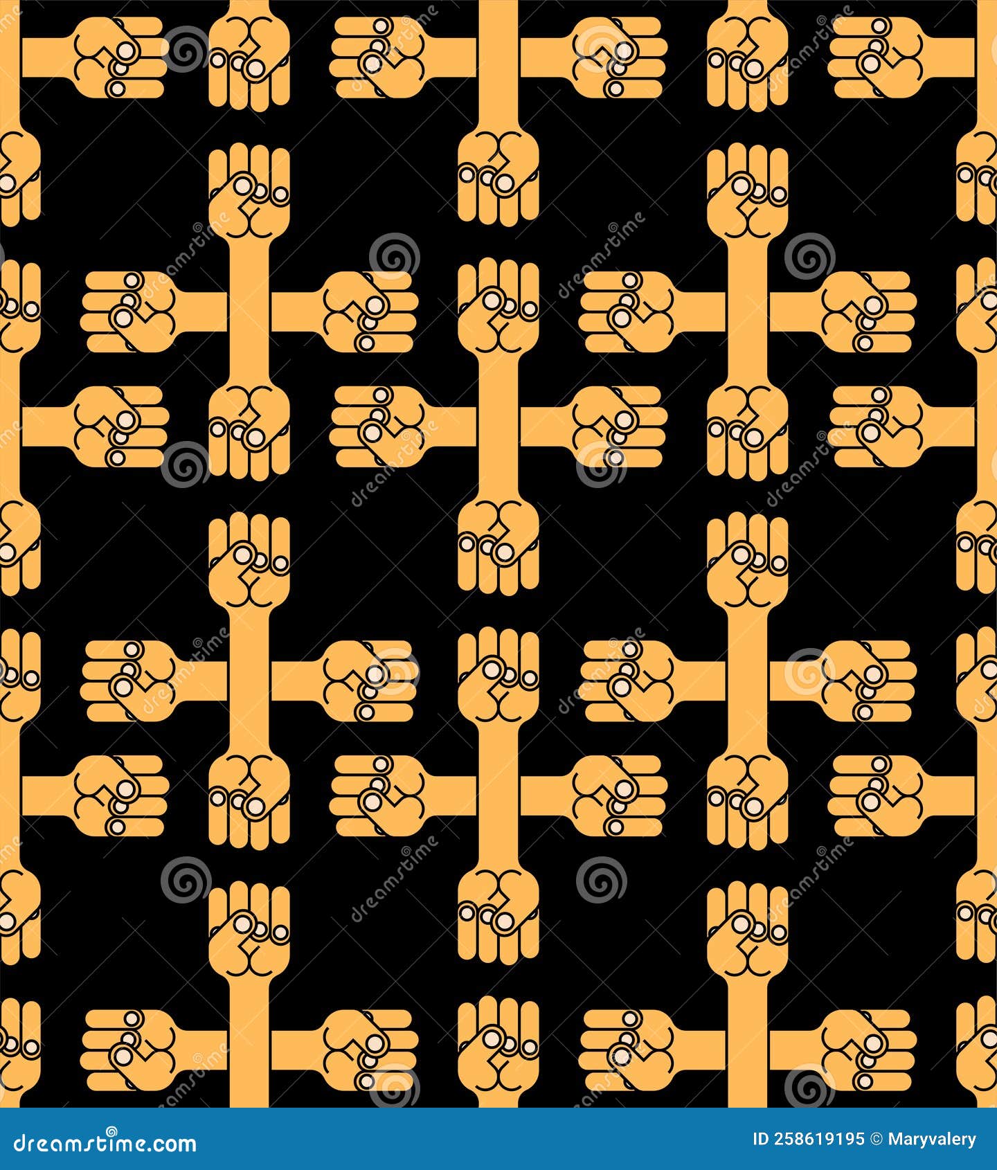 Fist Pattern Seamless . Fists Background Stock Vector - Illustration of ...
