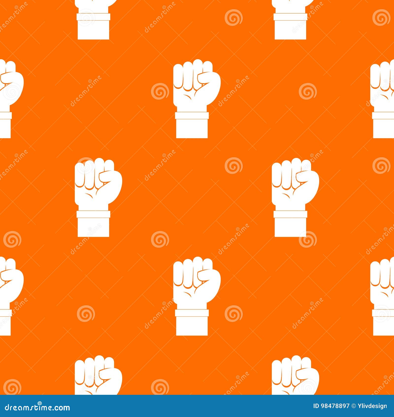 Fist pattern seamless stock vector. Illustration of repeating - 98478897