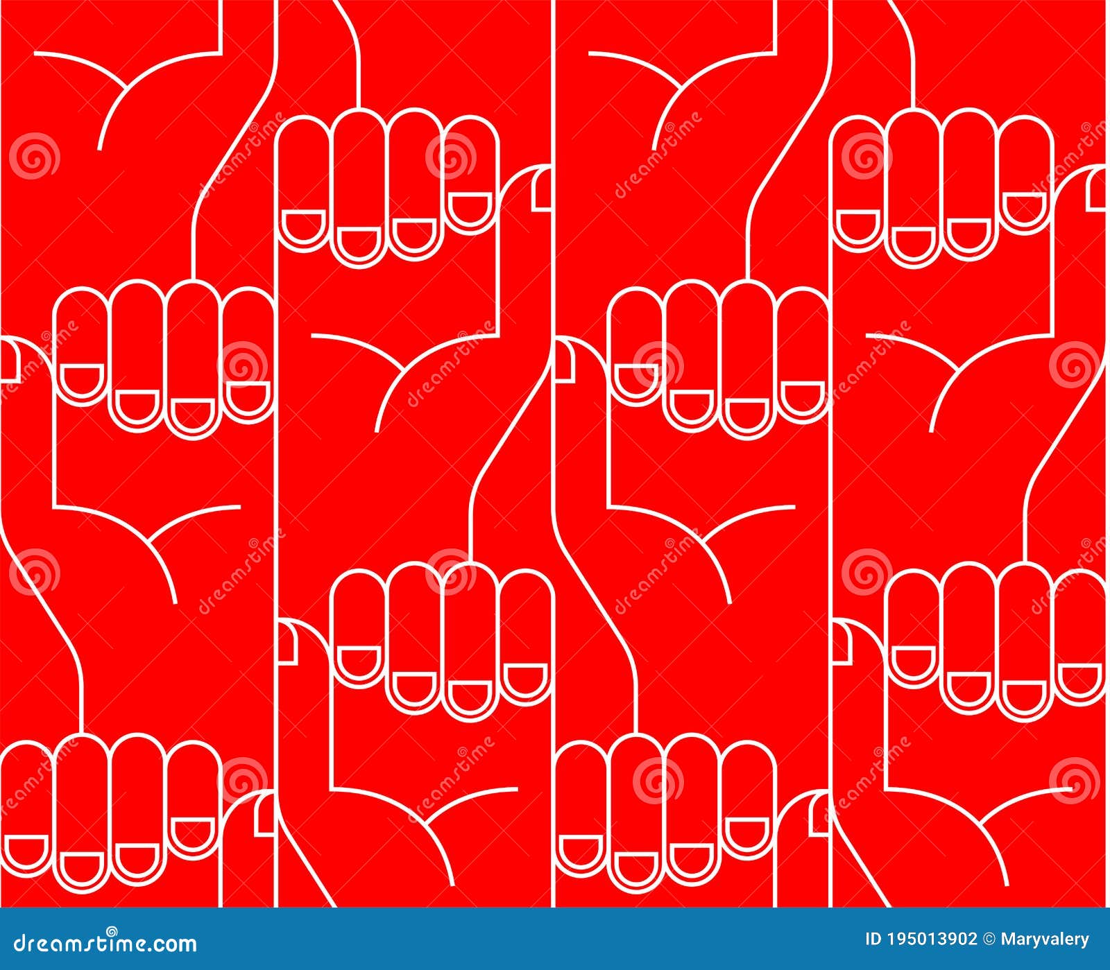 Fist Pattern Seamless. Symbol of Freedom and Struggle Background Stock ...