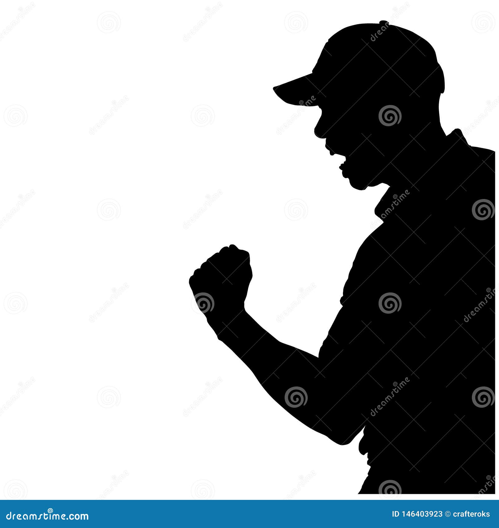 Fist Pump Cheer Illustration by Crafteroks Stock Vector - Illustration ...