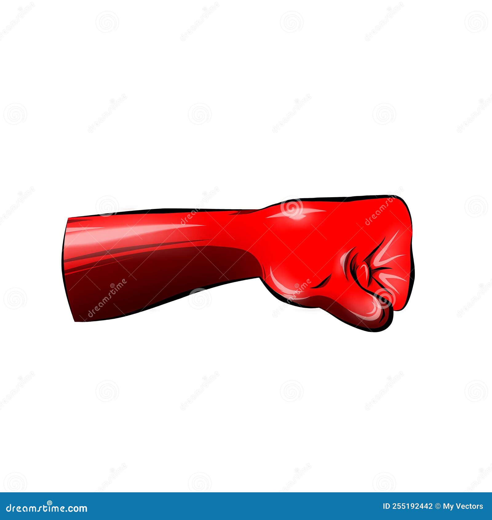 Fist Punch from side stock illustration. Illustration of white - 255192442