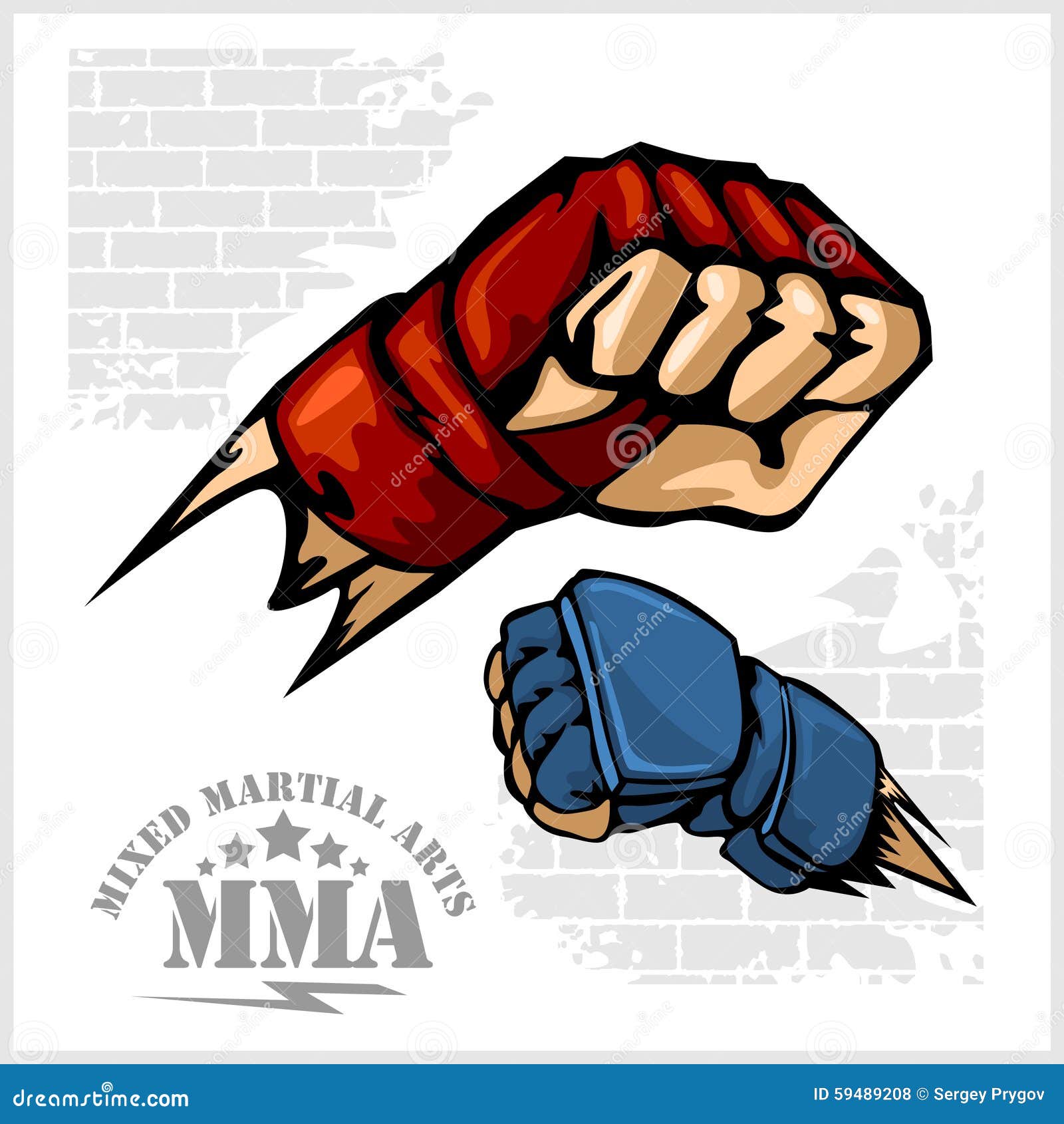 Fist Punch Hand Cartoon Vector Illustration | CartoonDealer.com #195778050