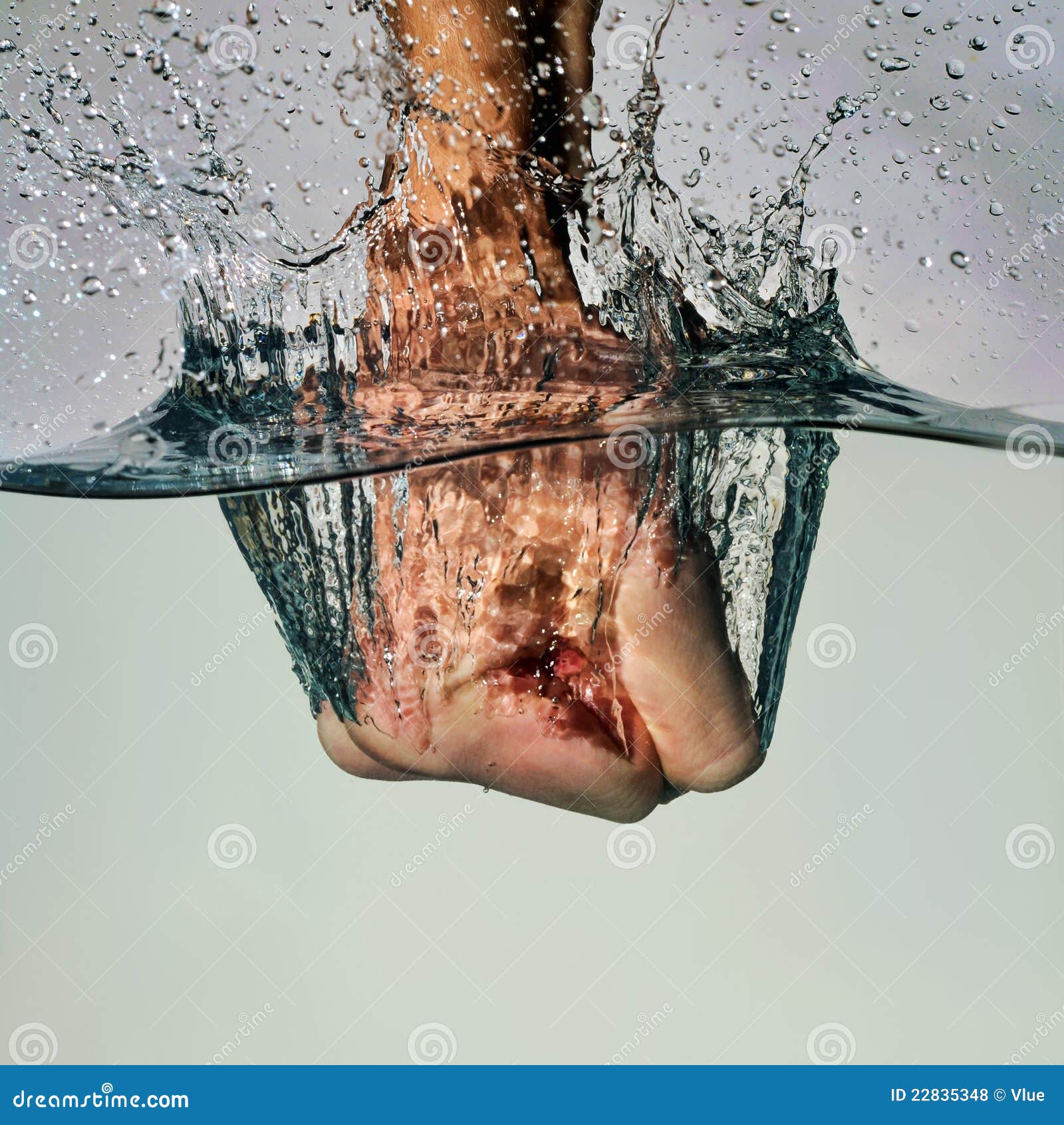 Fist Punching Water in Anger Stock Photo - Image of action, dynamic ...