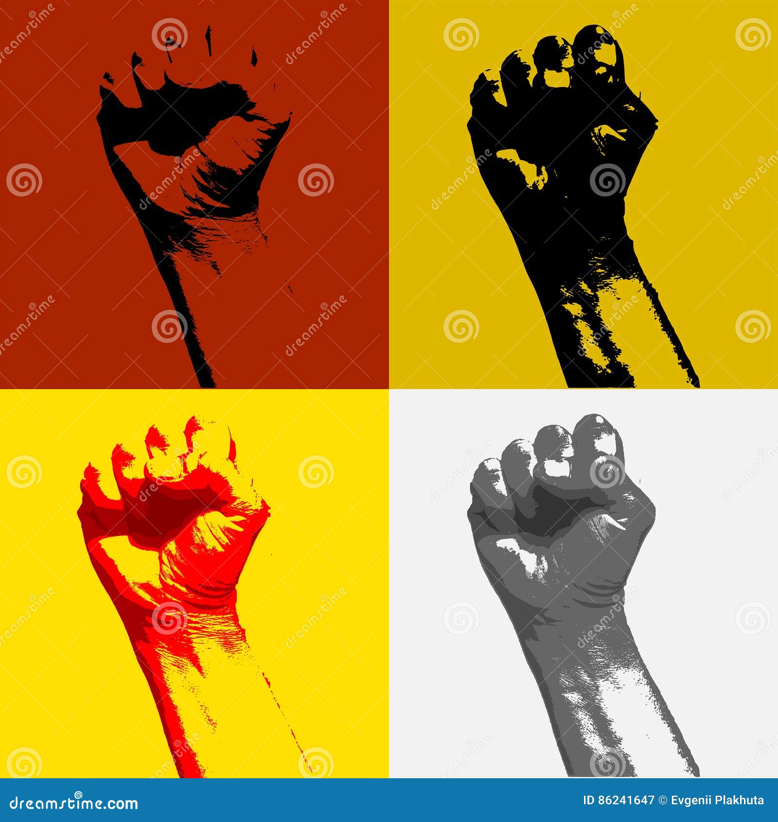 Fist of Revolution and Protest. Agitation Concept Stock Vector ...