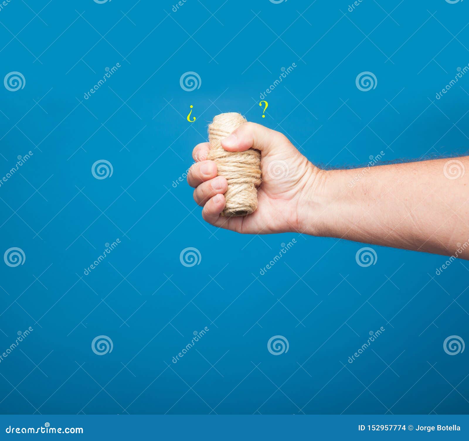 Fist of the Right Hand with Rope Stock Photo - Image of healthy ...