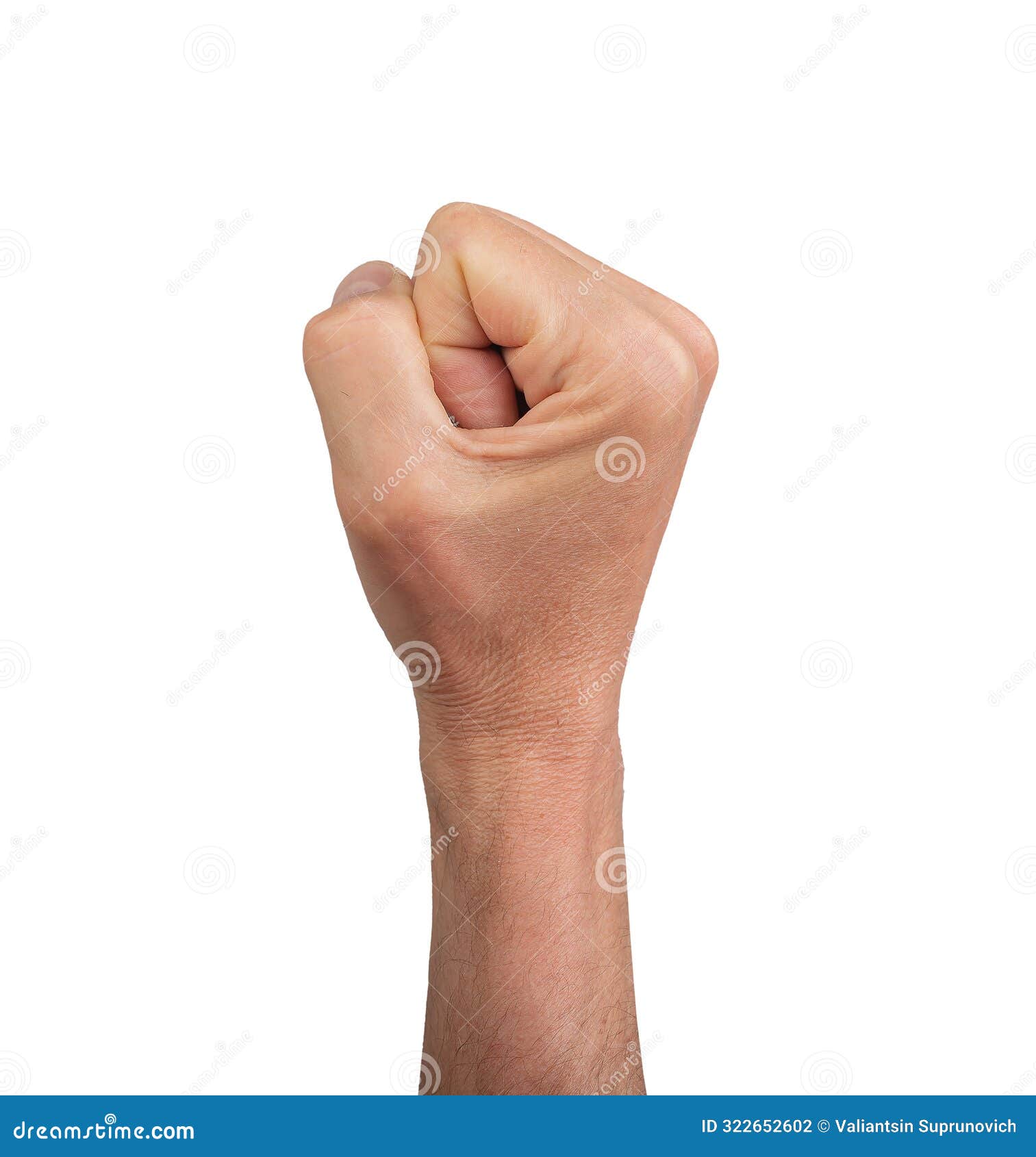 Fist, Side View, Hand Gesture, Sign Isolated on White Background Stock ...