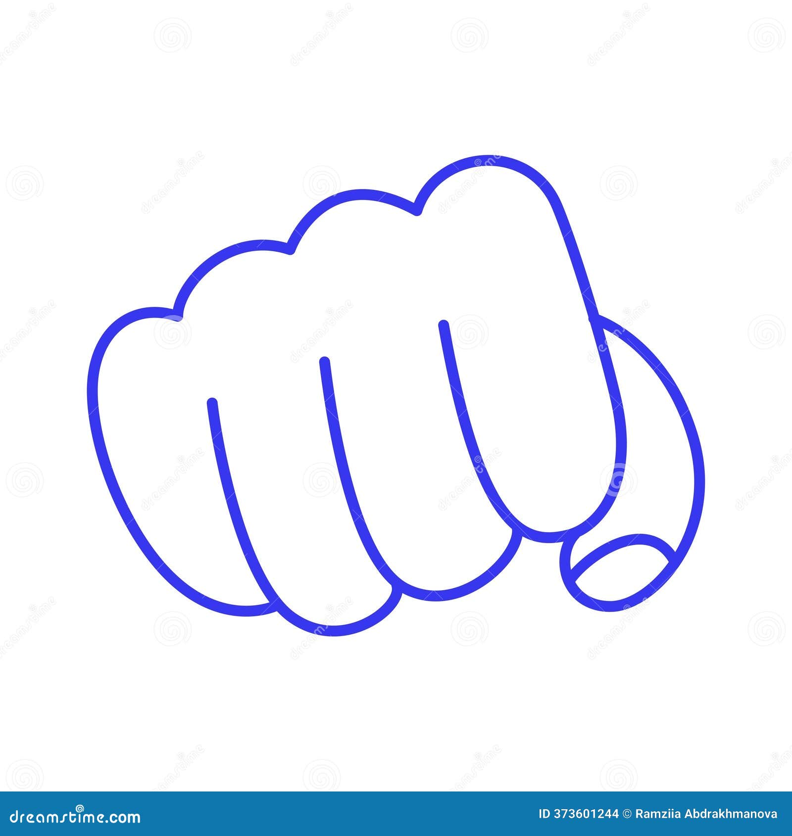 Fist Sign With Hands Of Different Types Of Skins Vector Design ...