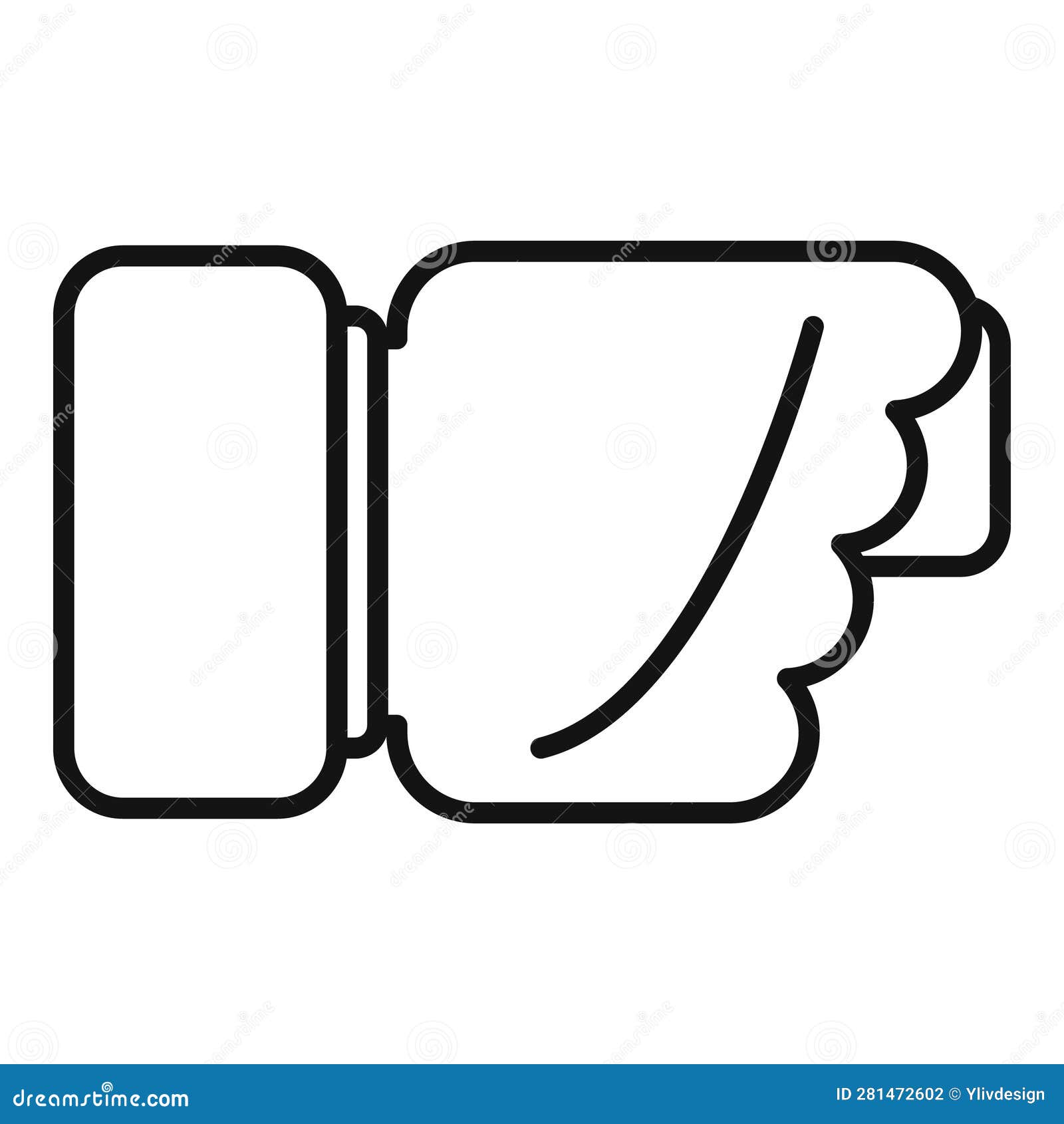 Fist Sign Icon Outline Vector. Arm Pose Stock Illustration ...