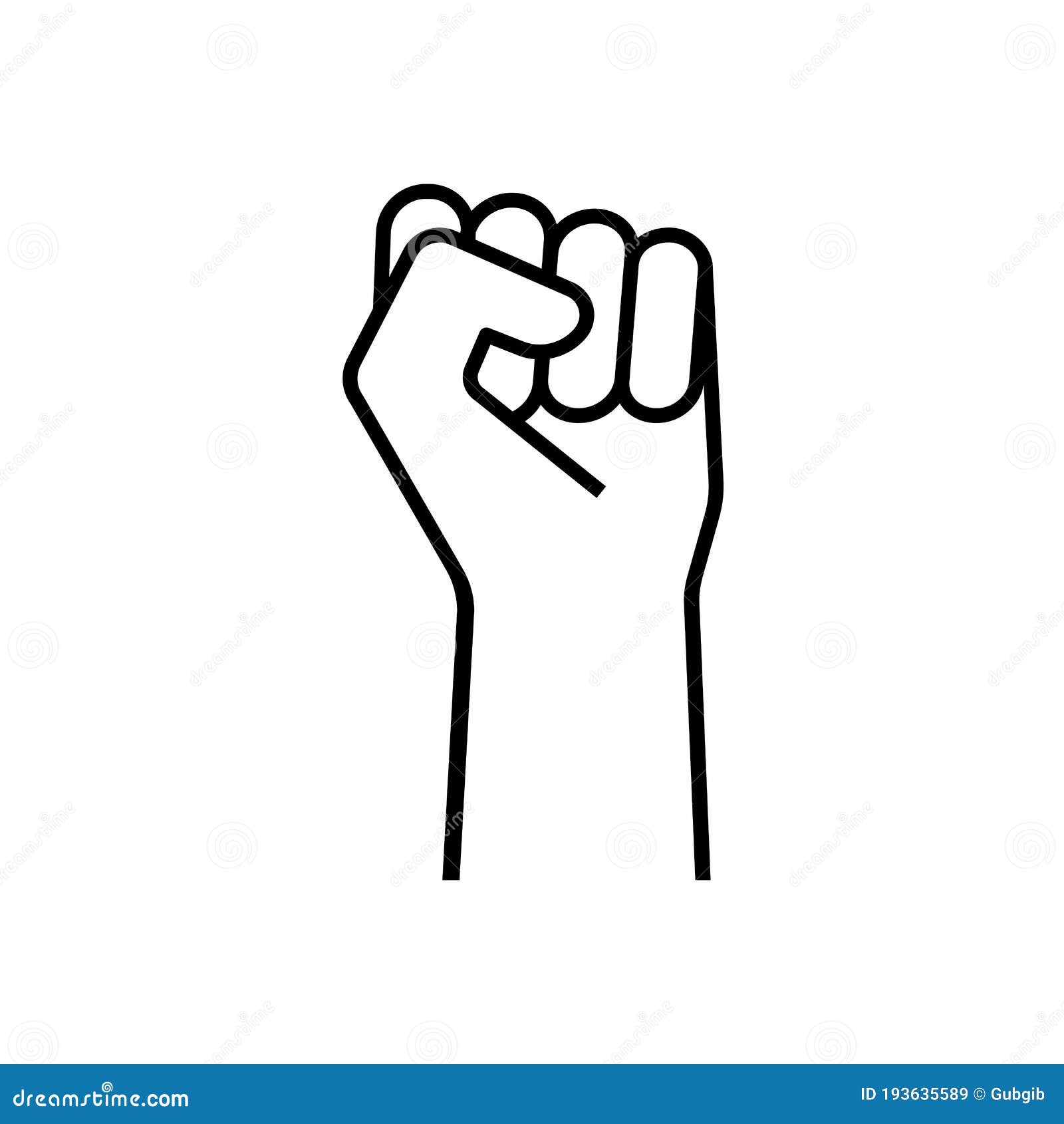 Fist Sign With Hands Of Different Types Of Skins Vector Design ...