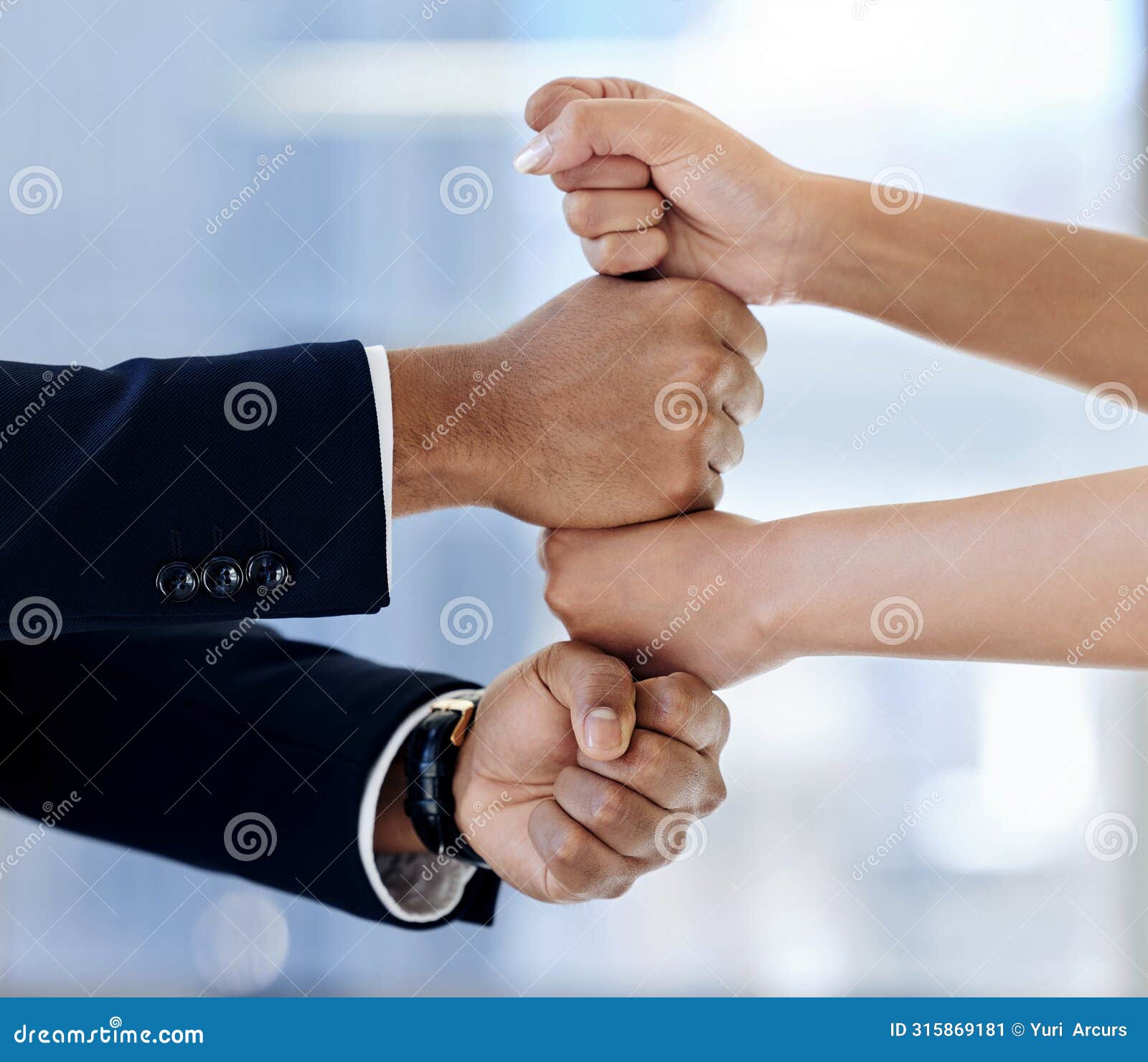 Fist, Stack and Team Building in Office for Teamwork, Partnership and ...