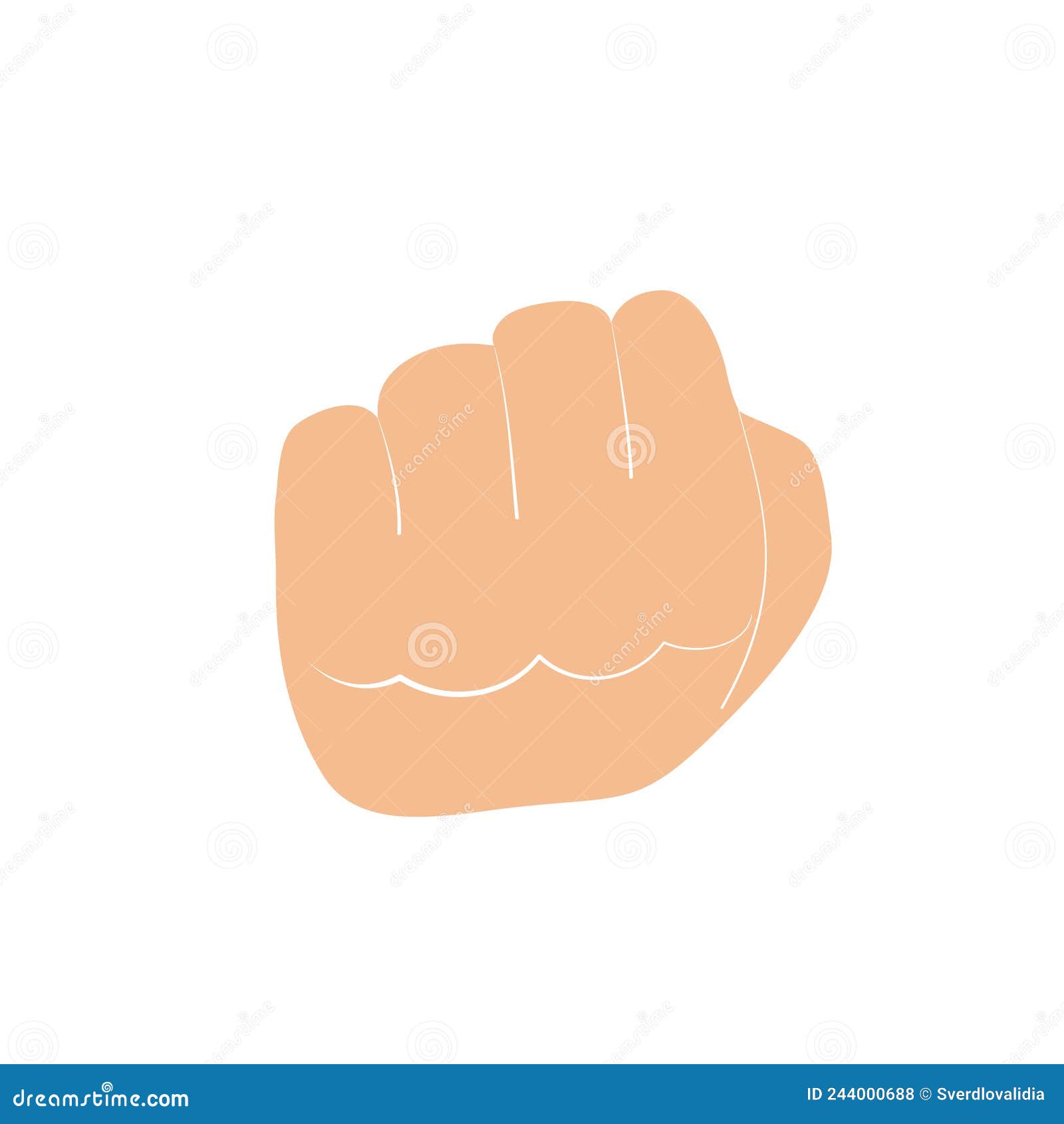 Fist Stylized Symbol Vector Illustration | CartoonDealer.com #34707482