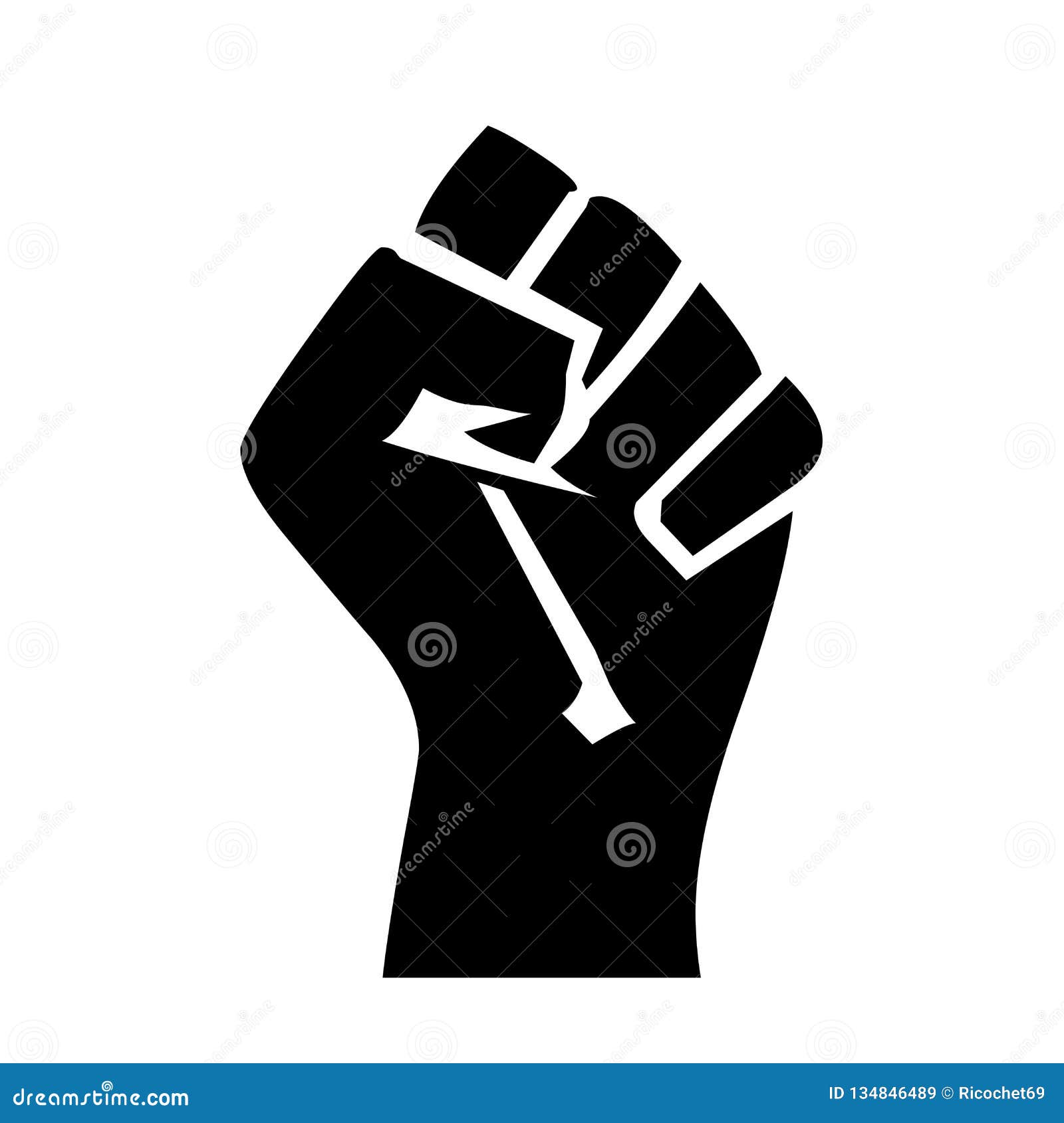 Fist Symbol Icon Illustration Stock Illustration - Illustration of sign ...