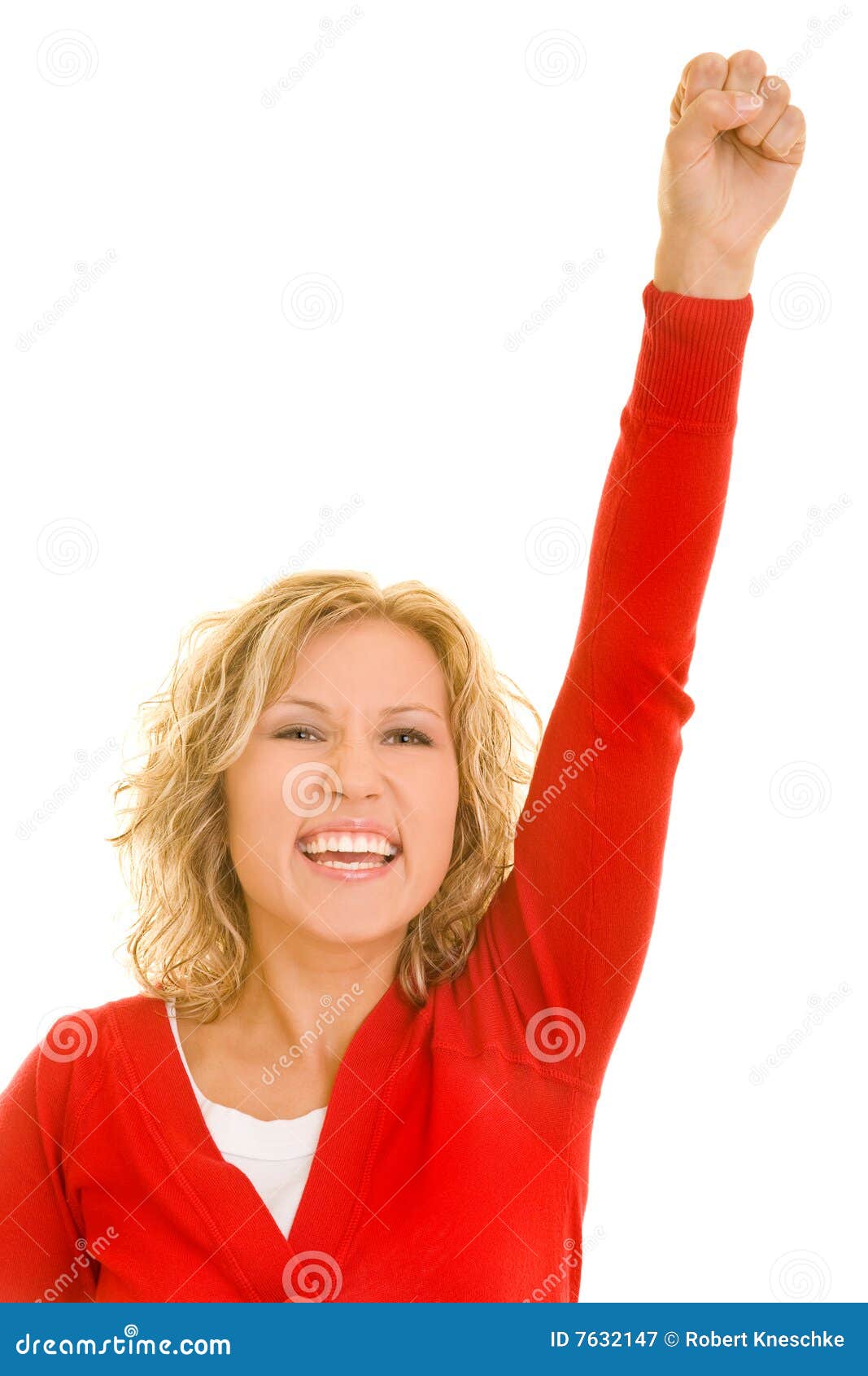 Fist up stock image. Image of attitude, head, excitement - 7632147