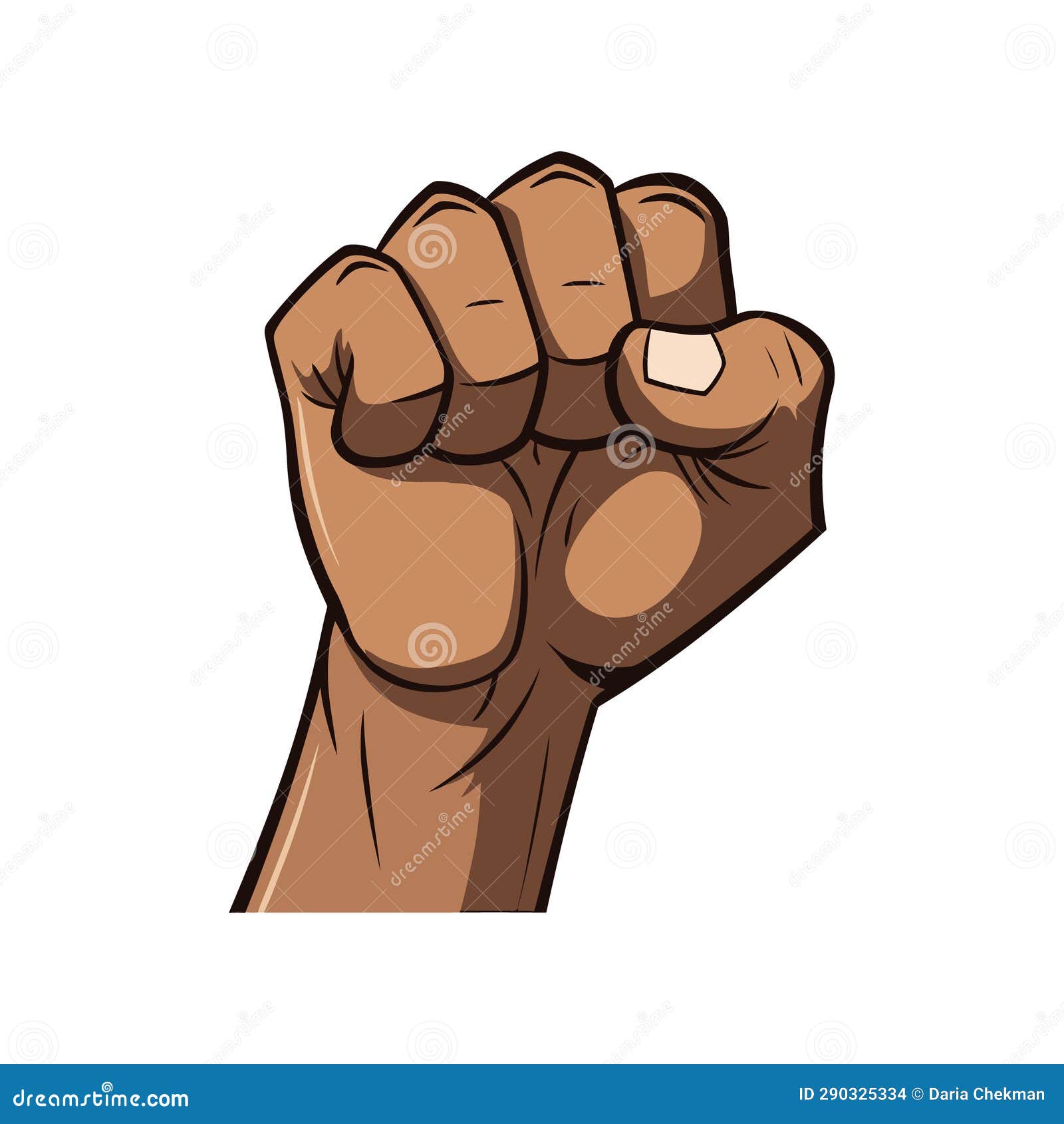 Fist Up in Flat Style. Hand in Fist Isolated Stock Vector ...