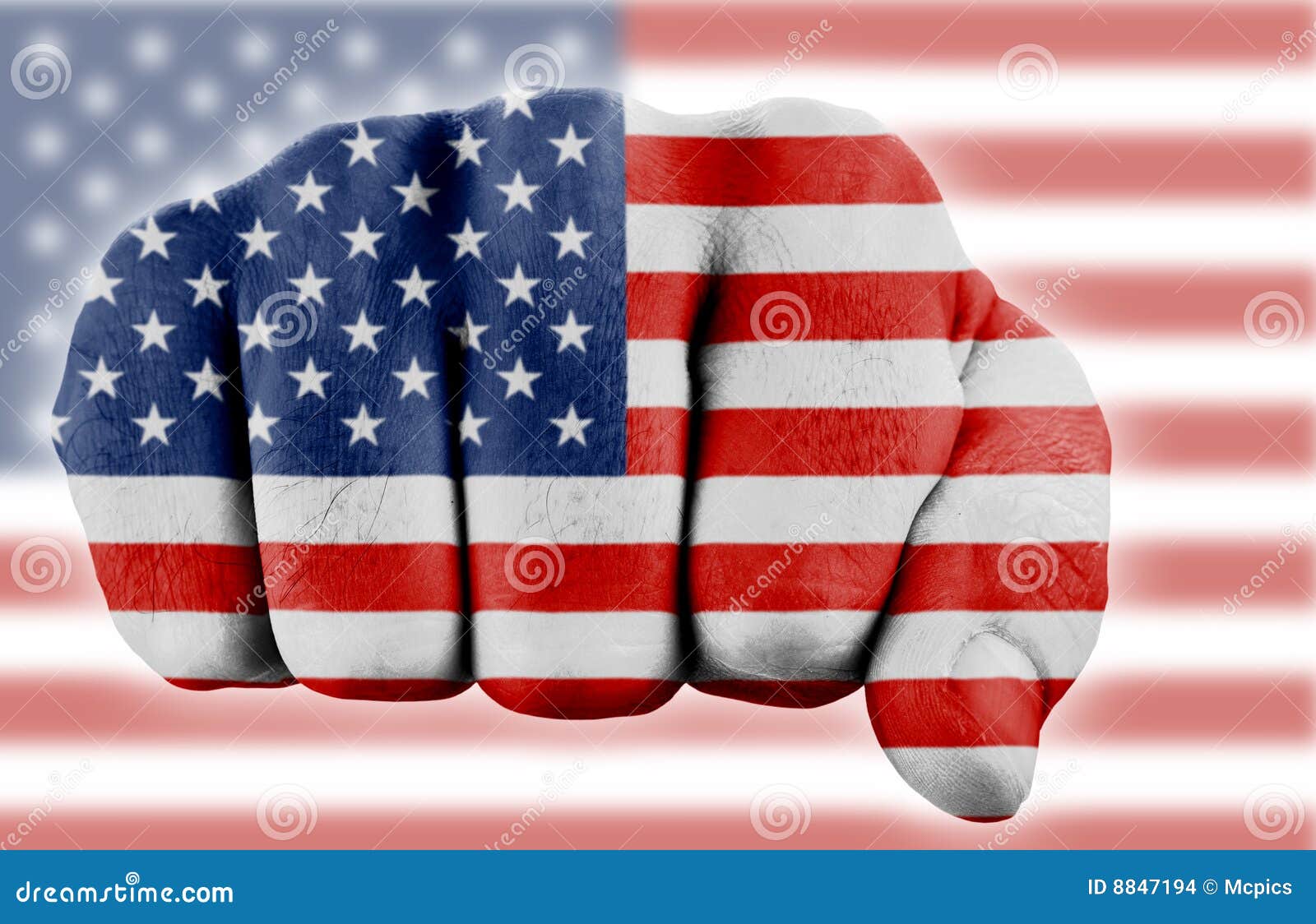 Fist with us flag stock photo. Image of strong, stripes - 8847194