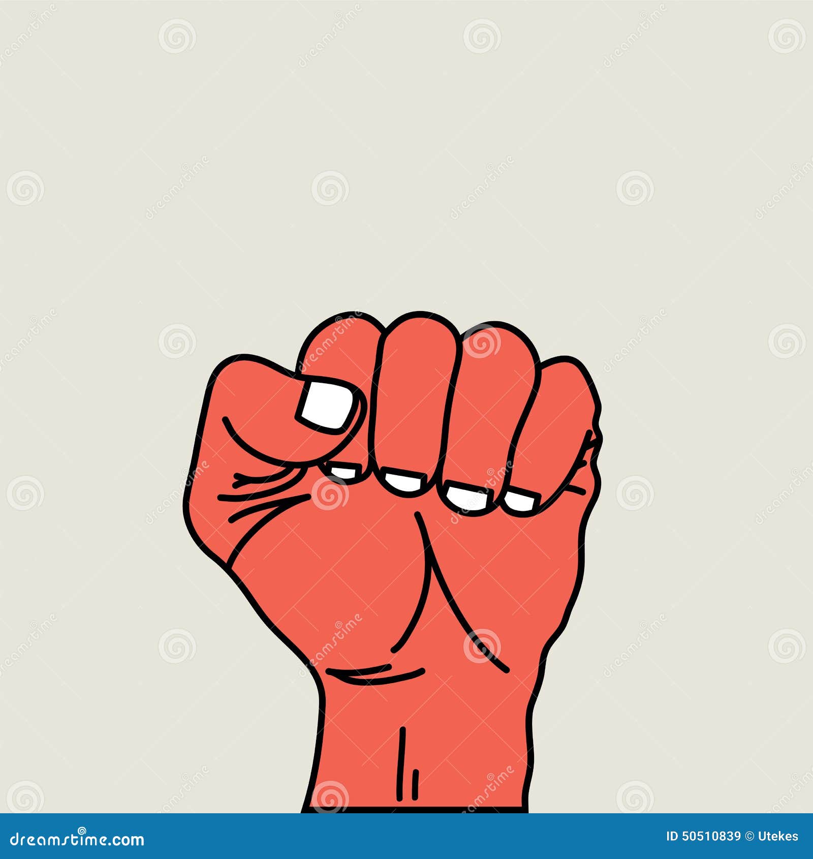 Fist vector illustration. stock vector. Illustration of power - 50510839