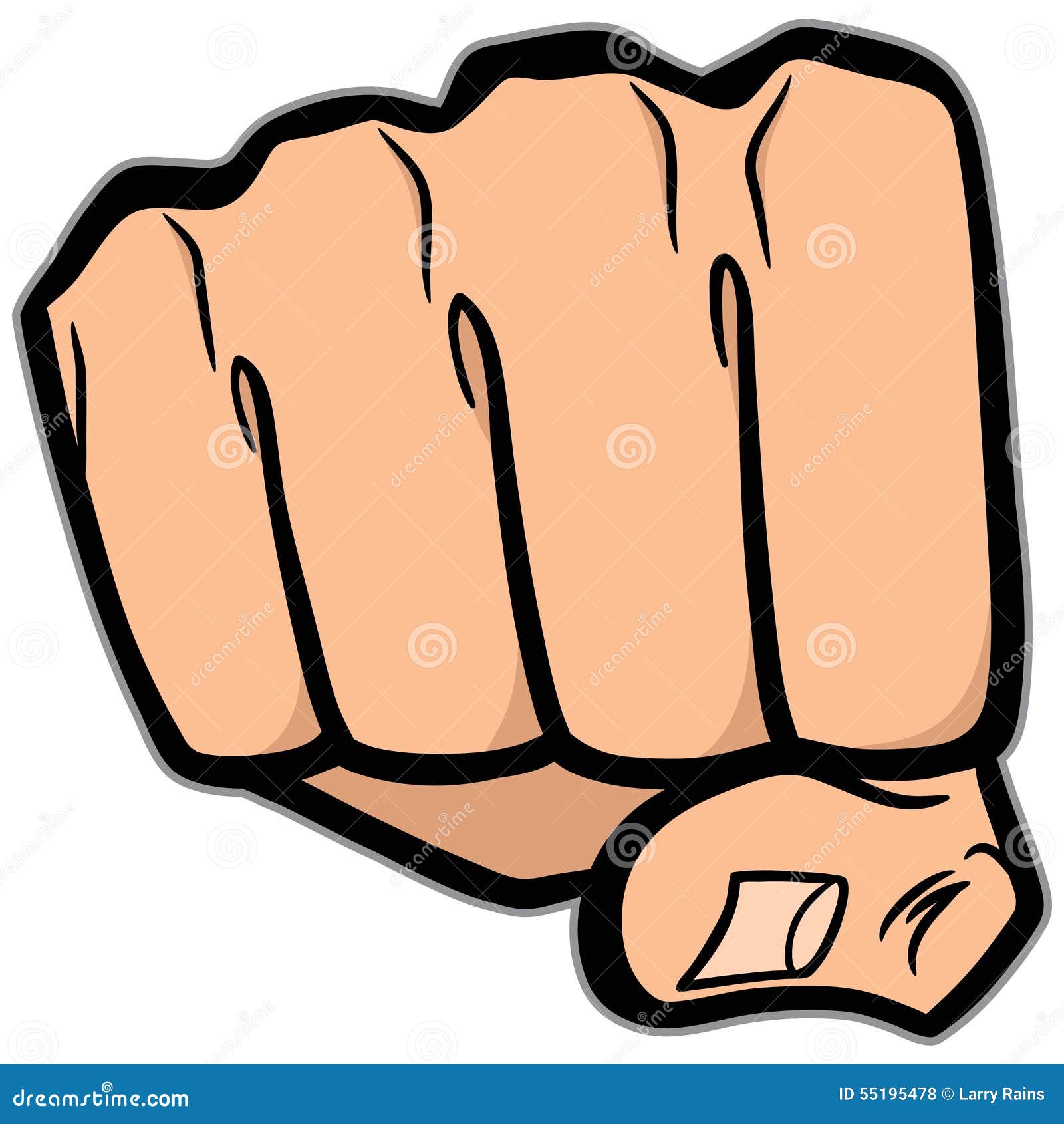 Fist stock vector. Illustration of hand, cartoon, power - 55195478