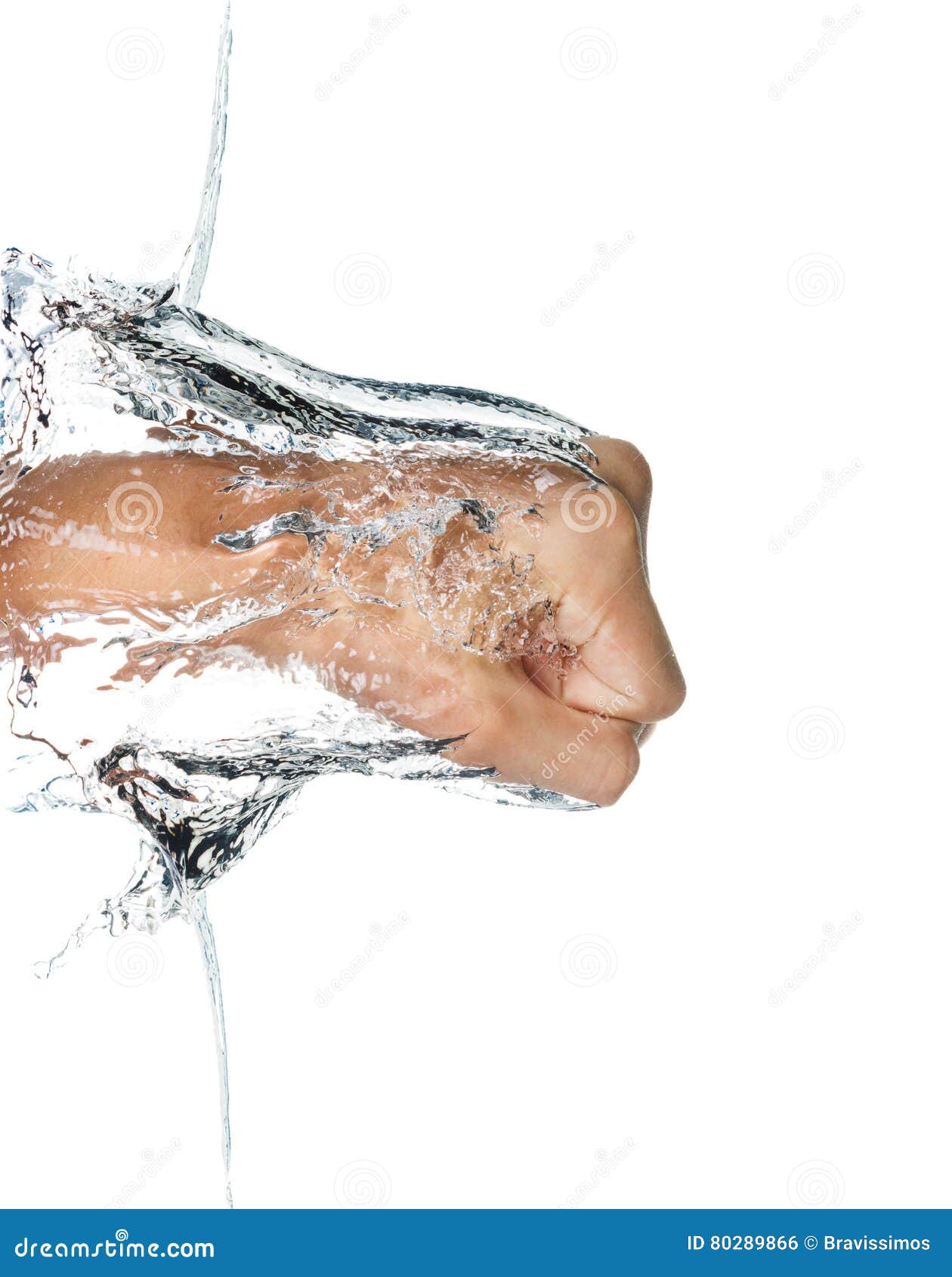 Fist through water stock photo. Image of splatter, splash - 80289866