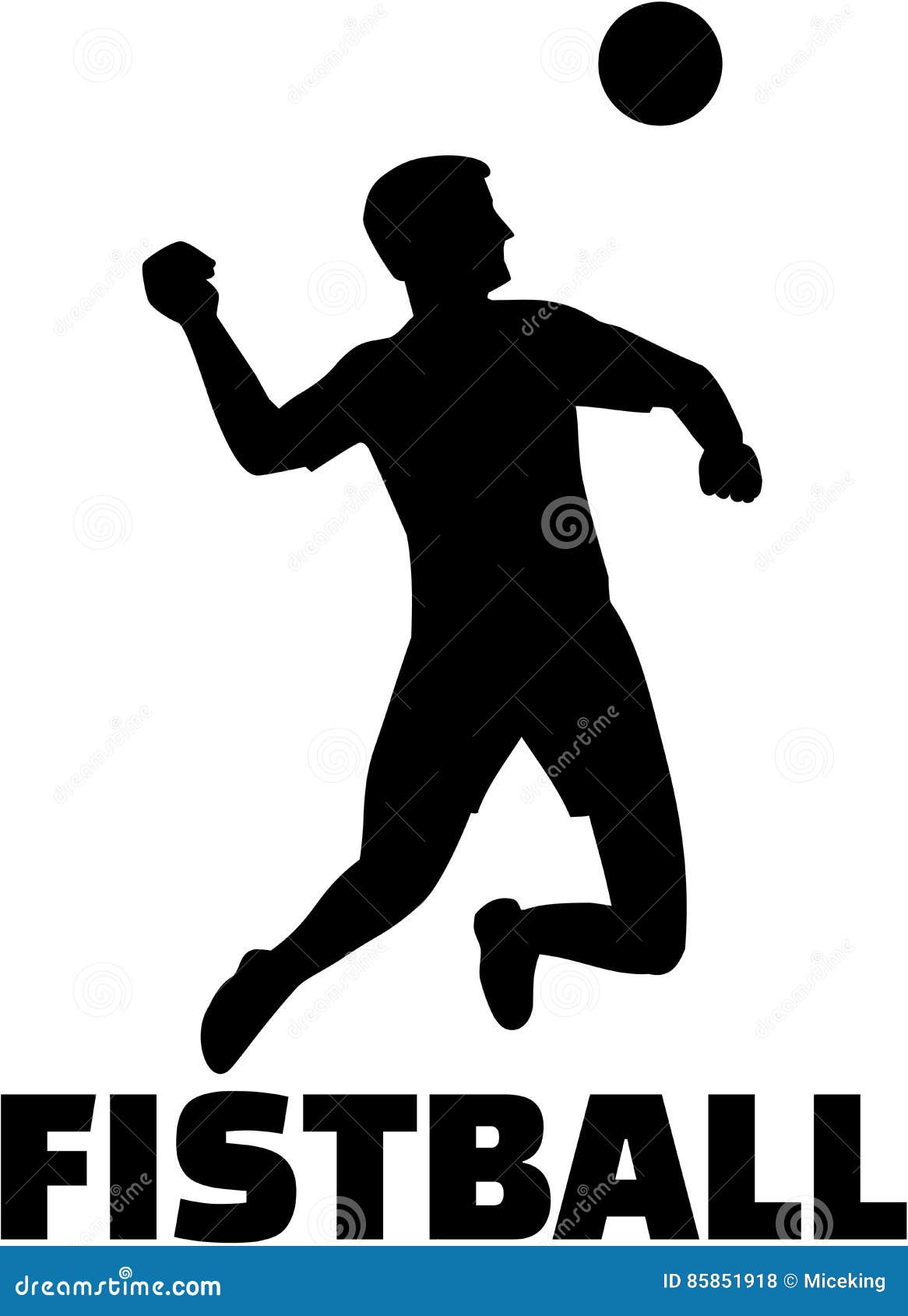 Fistball player with word stock vector. Illustration of ball - 85851918
