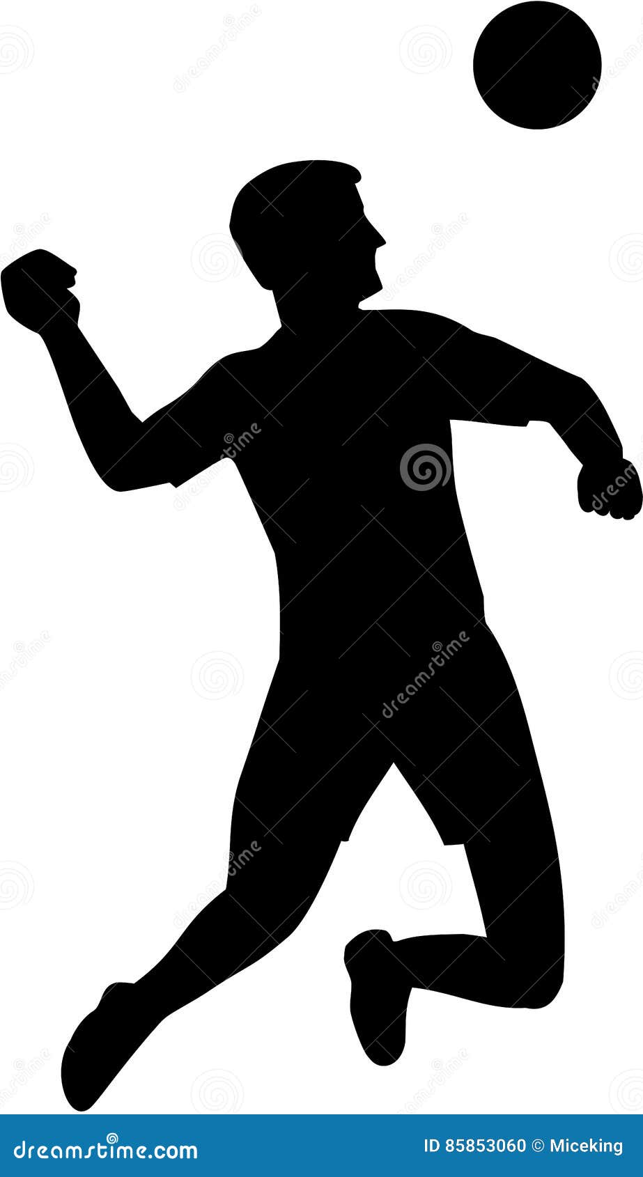 Fistball silhouette stock vector. Illustration of symbol - 85853060