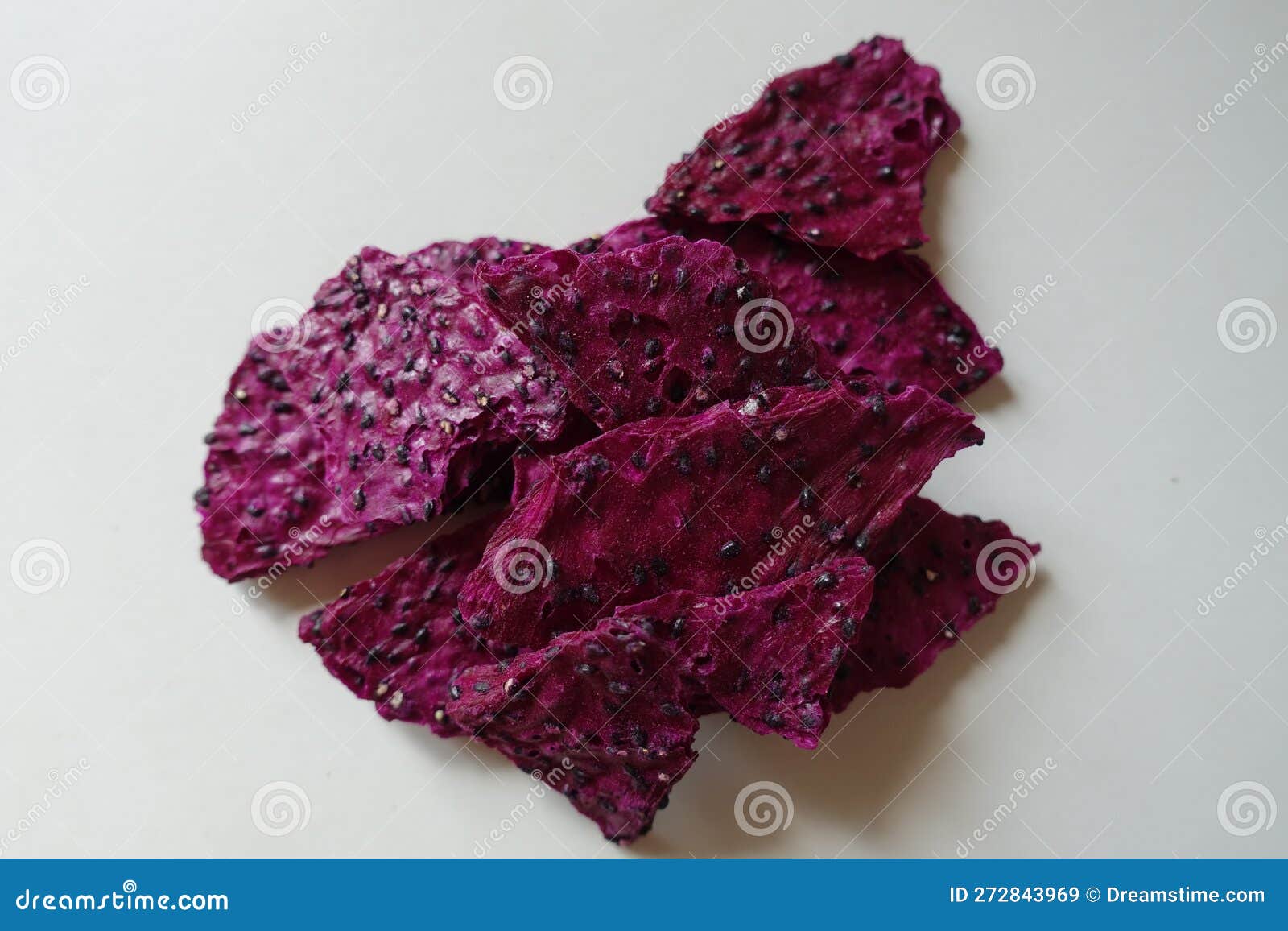 Fistful of Purple Dried Dragon Fruit Chips Stock Image - Image of food, nutrient: 272843969