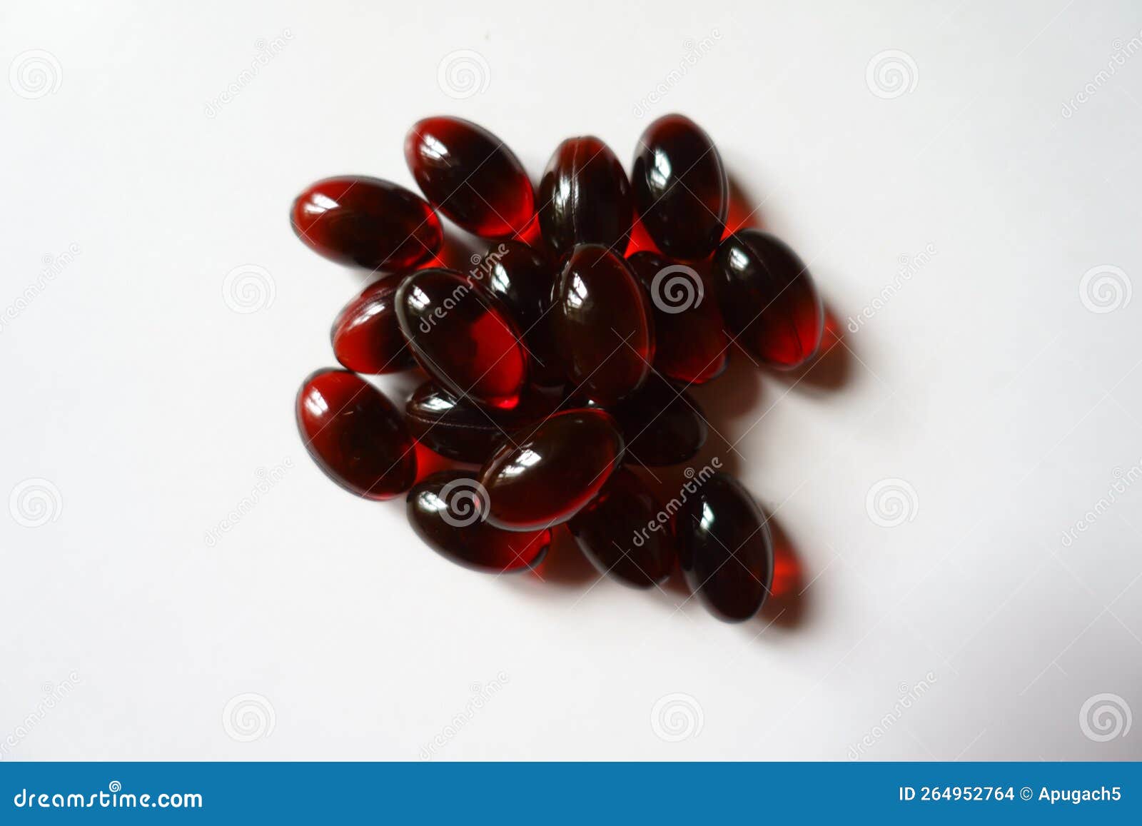 Fistful of Red Capsules of Krill Oil Stock Photo - Image of fish ...