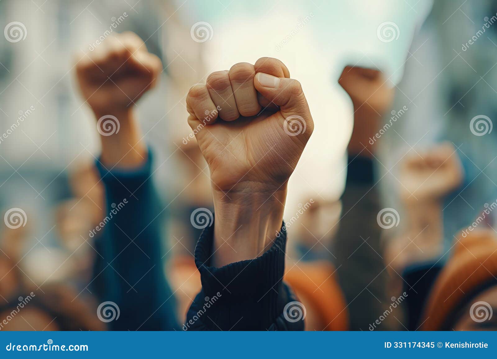 Fists Raised for Human Rights Stock Image - Image of clenched, equality ...